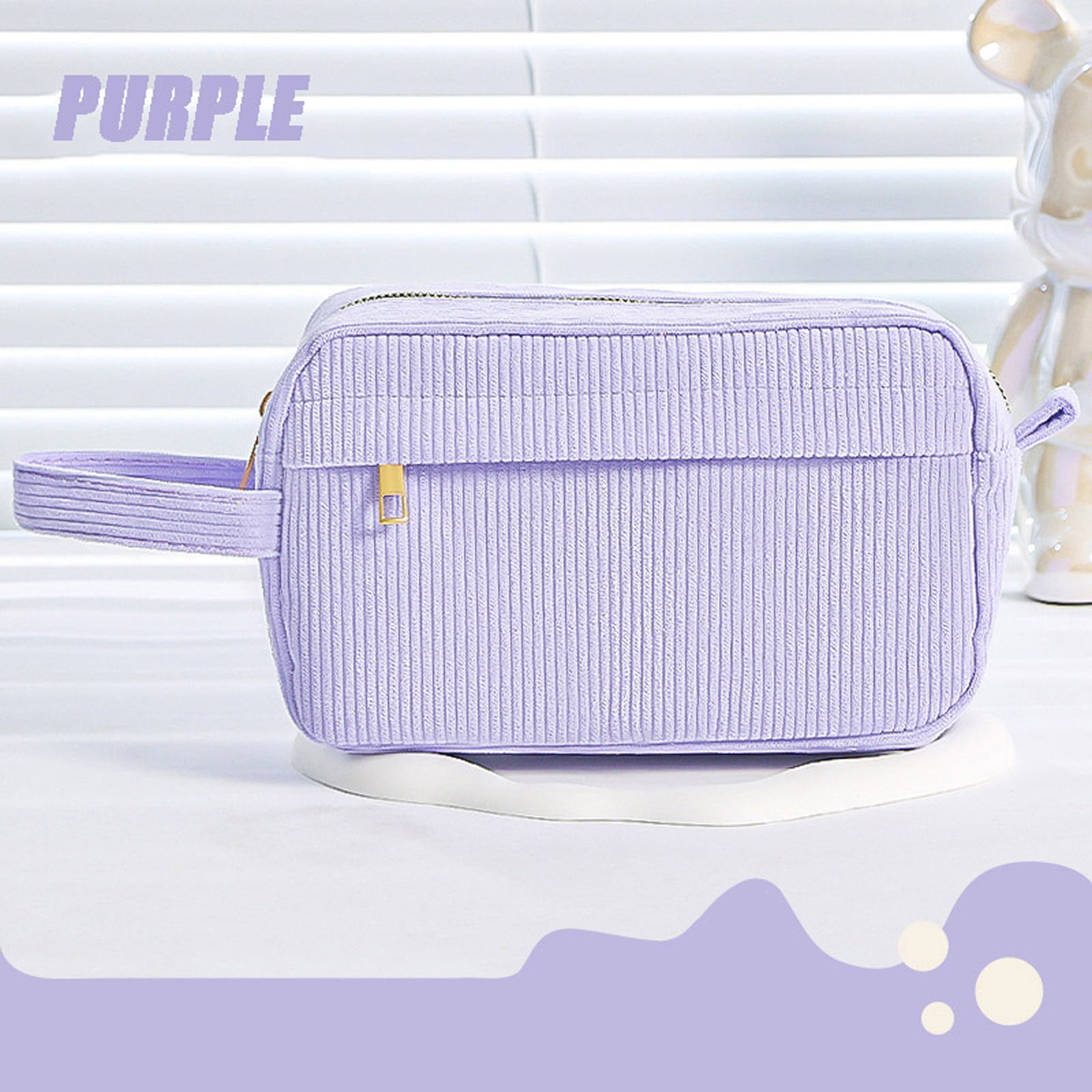 Limited Time,Vsgery Large Capacity Pencil Case Corduroy Storage Bag ...