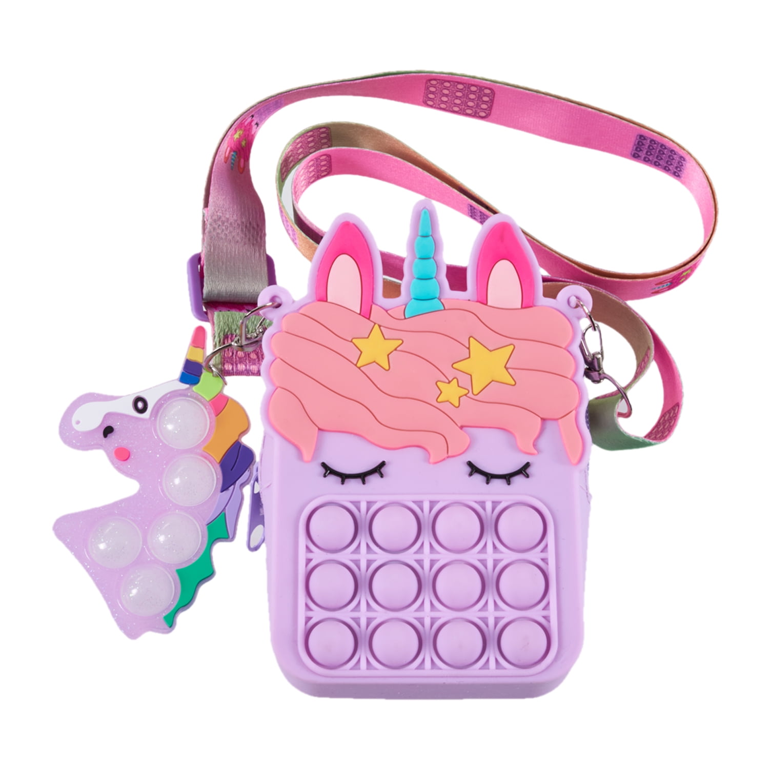 Limited Too Girl's Crossbody Bag in Purple Unicorn Fidget - Walmart.com