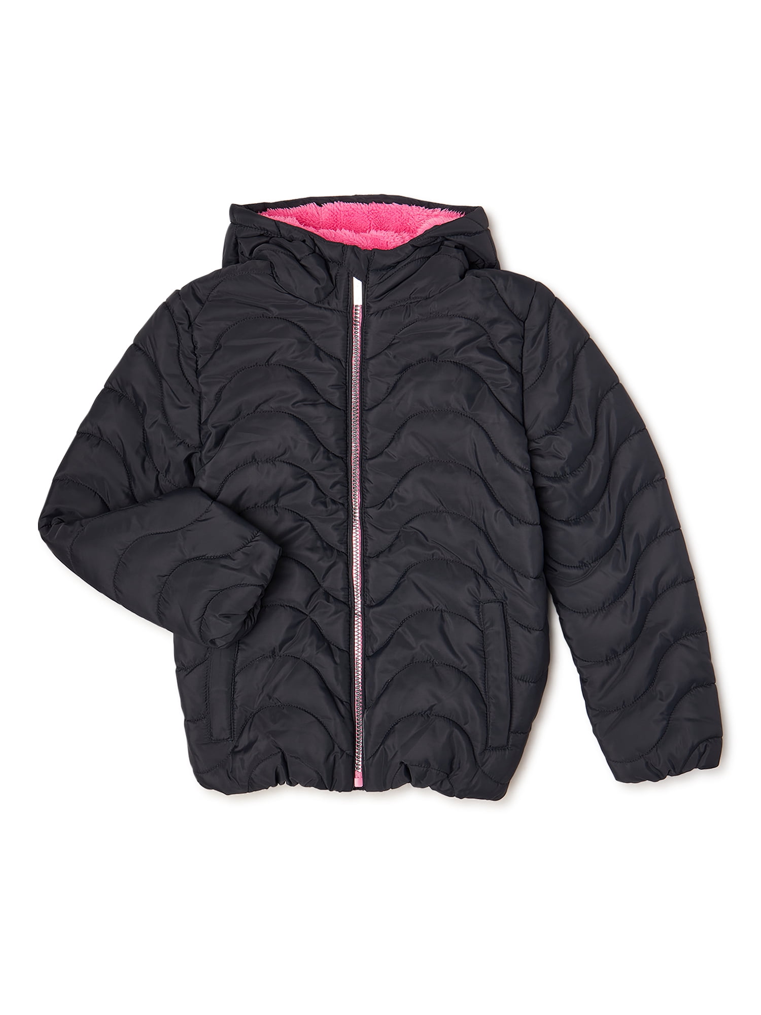 Limited Too Girls Packable Puffer Jacket with Faux Fur Lining, Sizes 4 ...