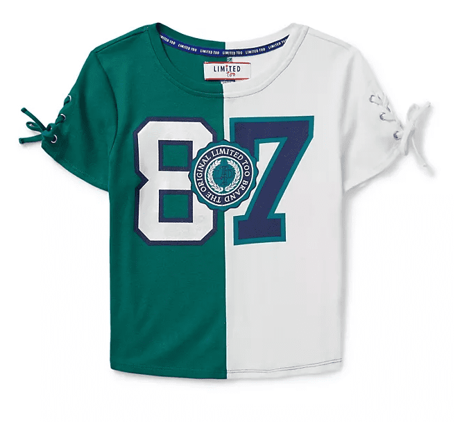 Limited Too Girls Short Sleeve Tee (Oasis Blue, Small 7/8) - Walmart.com
