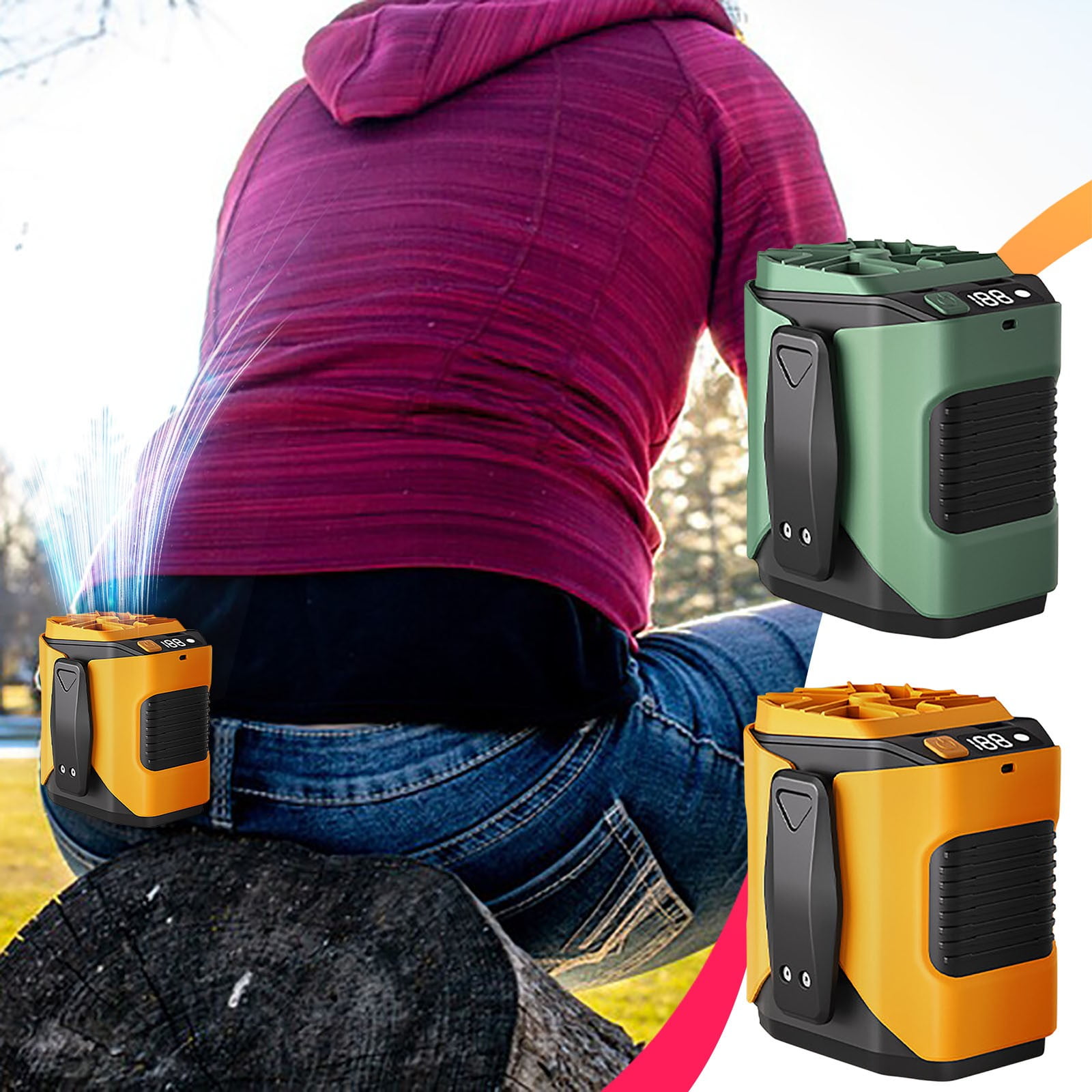 Limited Units Left, Outdoor Waist Fan, USB Portable Clip Fan, High-Temp ...