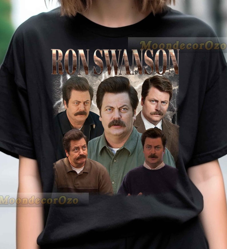 Limited Vintage Ron Swanson Tshirt, Ron Swanson Hoodie, Ron Swanson ...