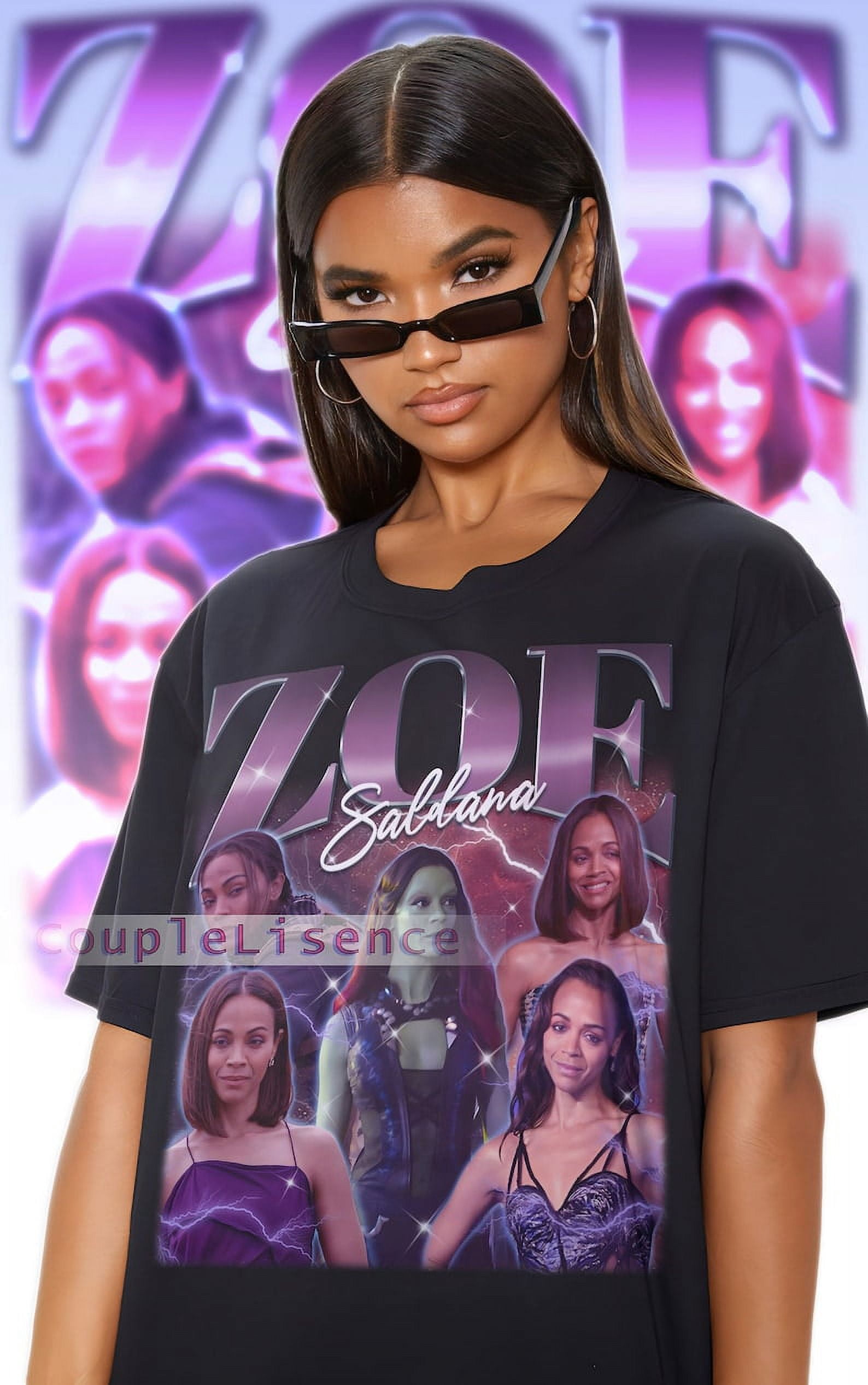Limited ZOE SALDANA Vintage | Zoe Saldana Homage Fan Tees | Zoe Saldana ...