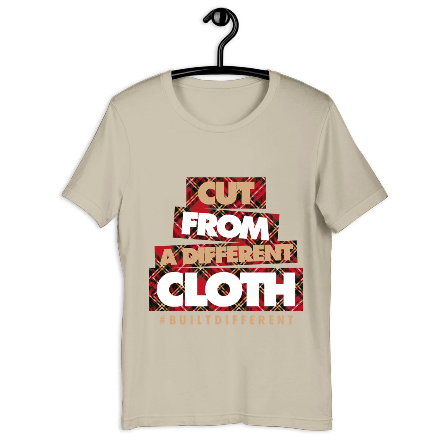 Limited edition CLOTH T Shirt to match Mid Tartan Tan Black Red Plaid ...