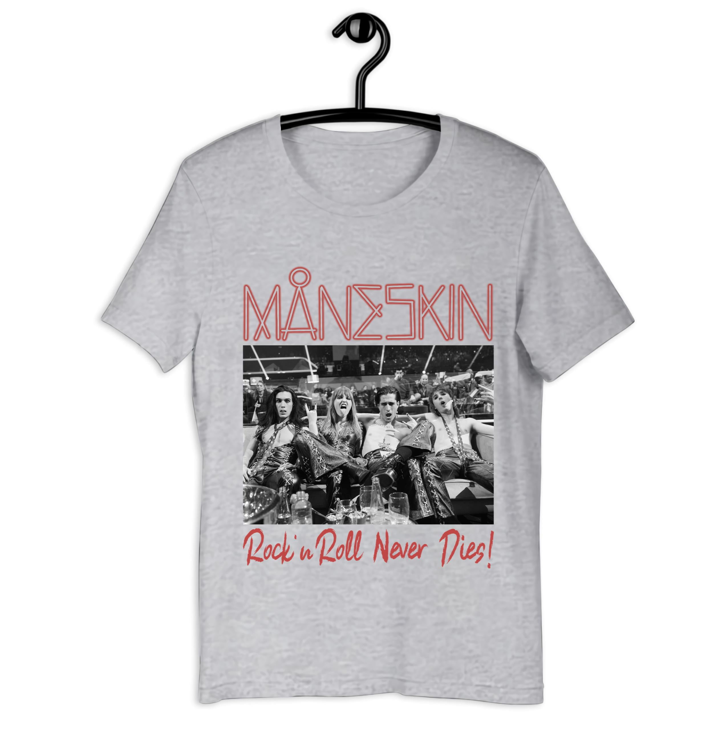 Limited edition Comfort Color M®neskin Rock roll never dies Shirt, Maneskin tour Shirt, 2024 M ...
