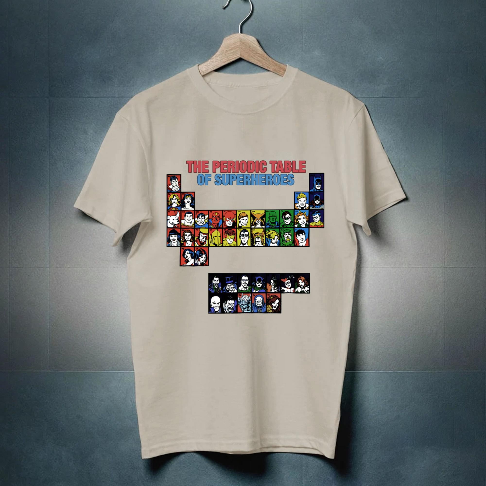 Limited edition DC Comics Periodic Table Of Super Heroes Adult T Shirt ...