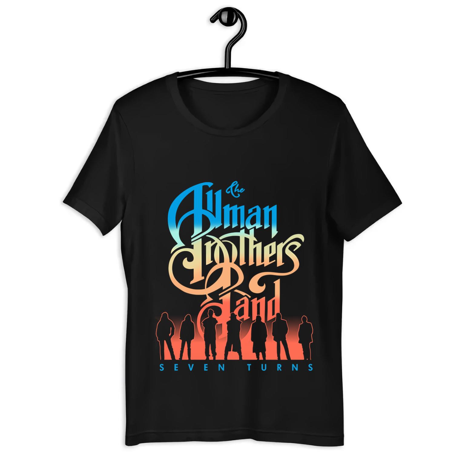 Limited edition Seven Turns The Allman Brothers Band Shirt Short Sleeve ...