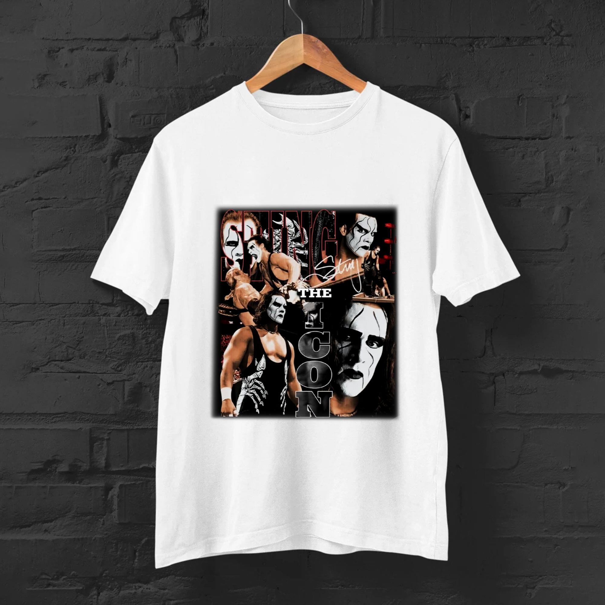 Limited edition Sting t-shirf The Icon ECW WCW WWF WRESTLING-TH43742 ...