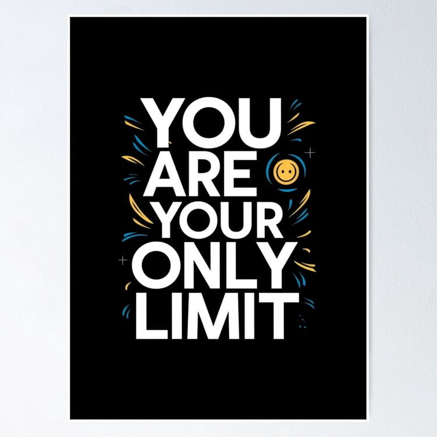 Limitless Mindset Burst, Typography & Word Art Poster- Unframed Poster ...