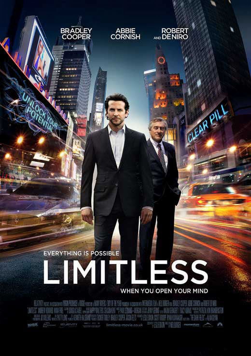 Limitless - movie POSTER (UK Style A) (11" x 17") (2011) - Walmart.com