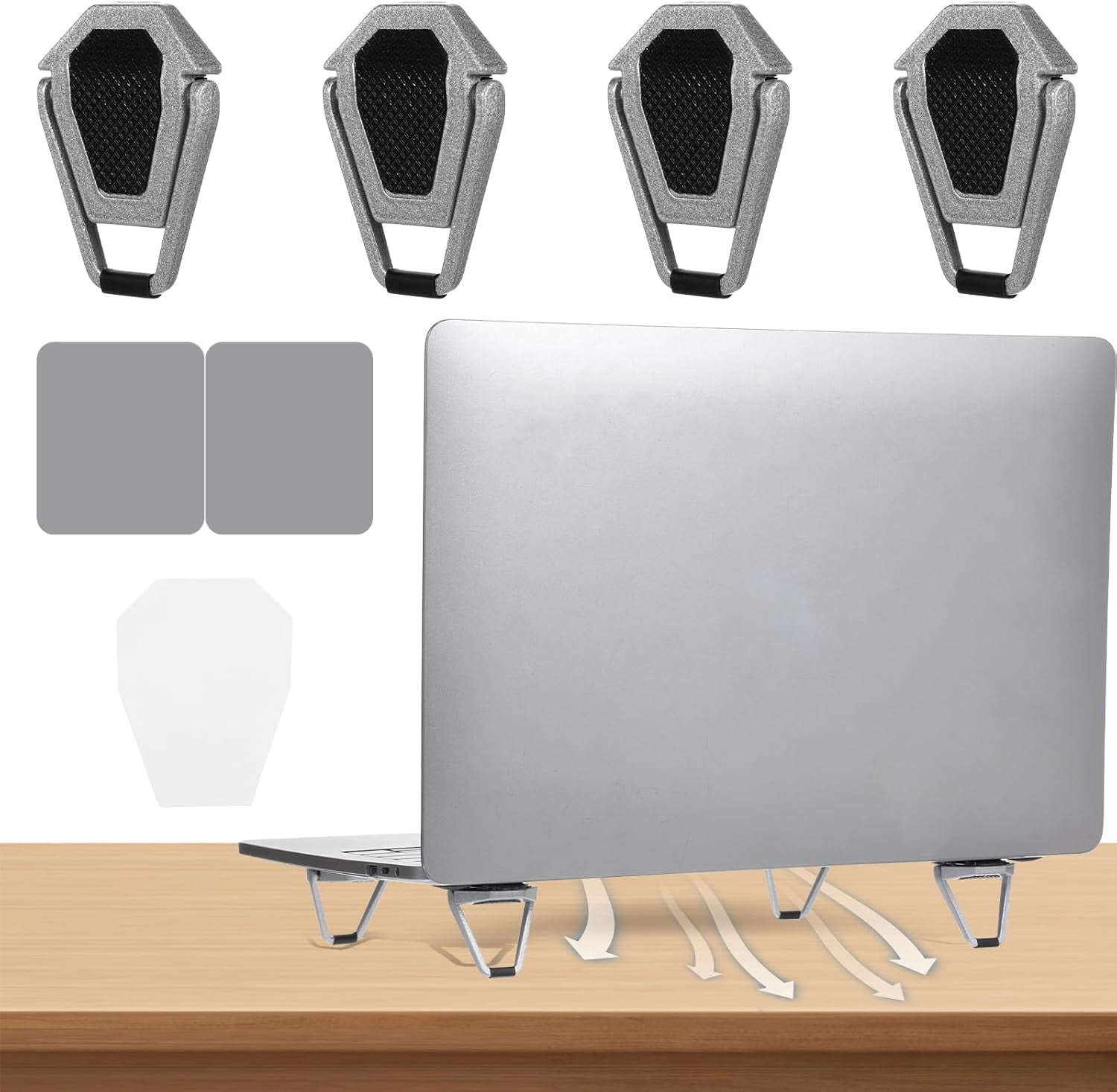 Liml 4Pcs Laptop Stand Portable, Laptop Mini Stand, Zinc Alloy ...