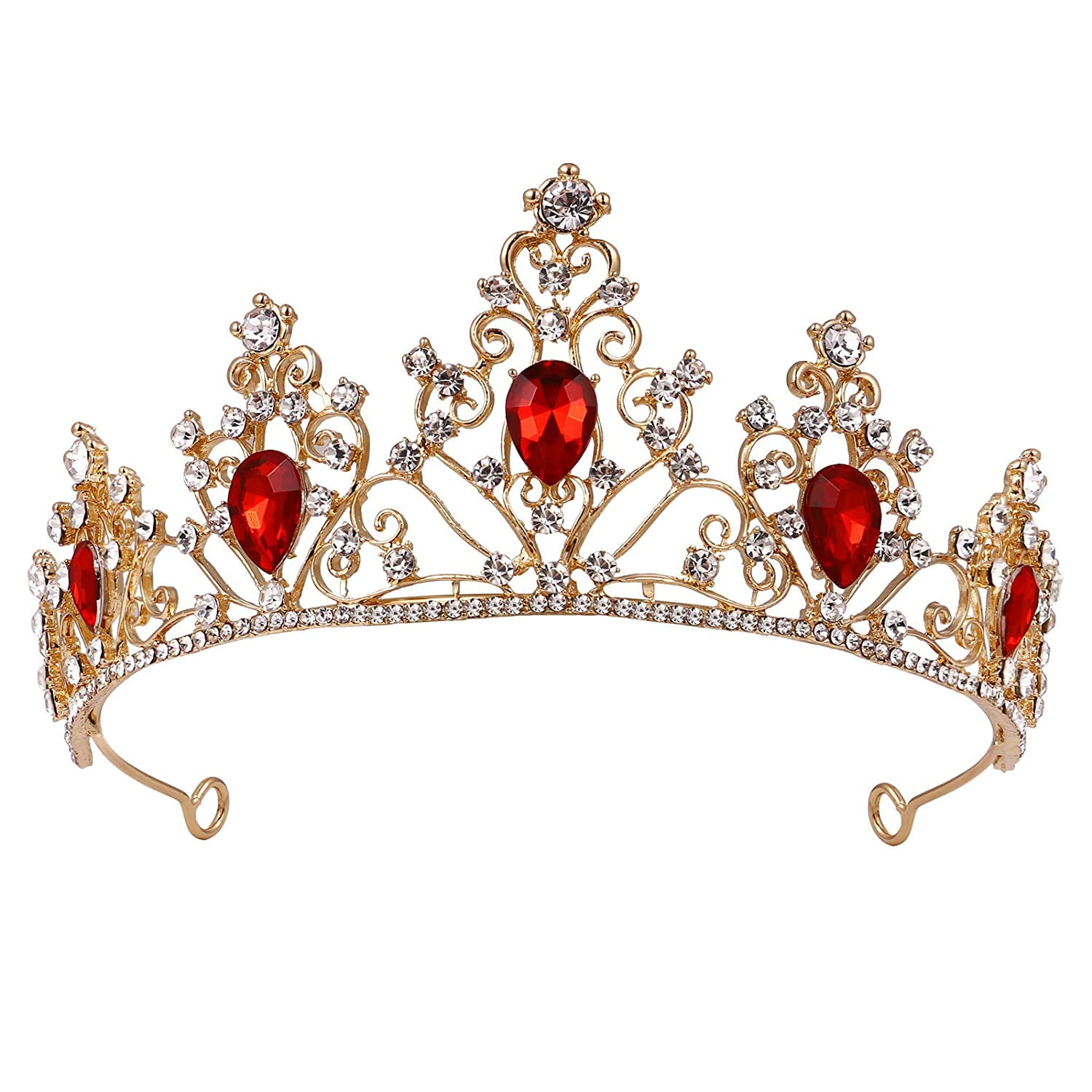 Liml Gemstone Crown Crystal Rhinestone Tiara Crown Queen Princess ...