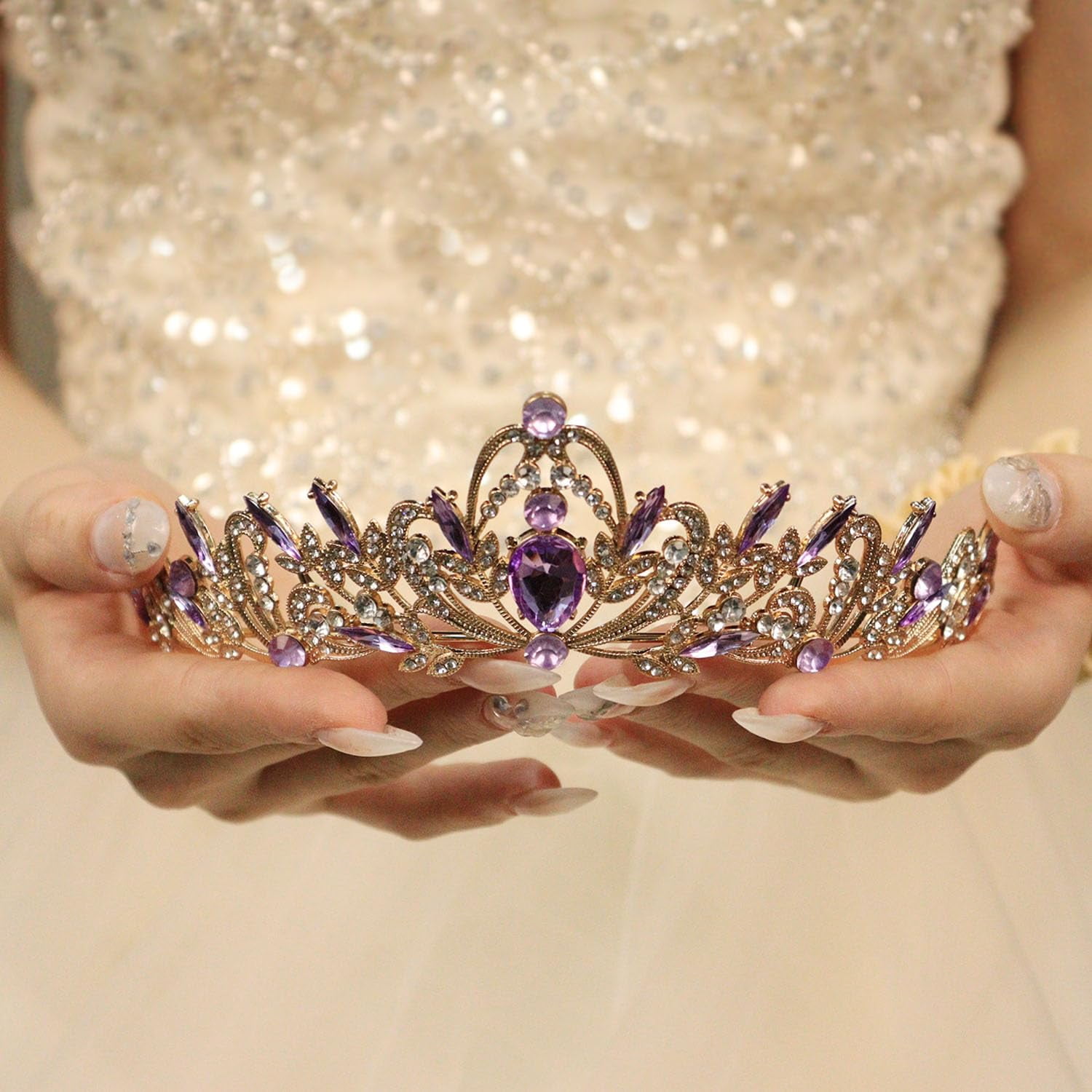 Liml Silver Crystal Tiaras and Crowns for Women Sparkling Rhinestone ...