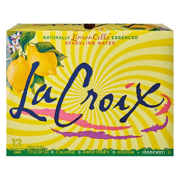 Limon Cello Sparkling Flavored Water - 12 pack, 12 fl oz cans- Pack of ...