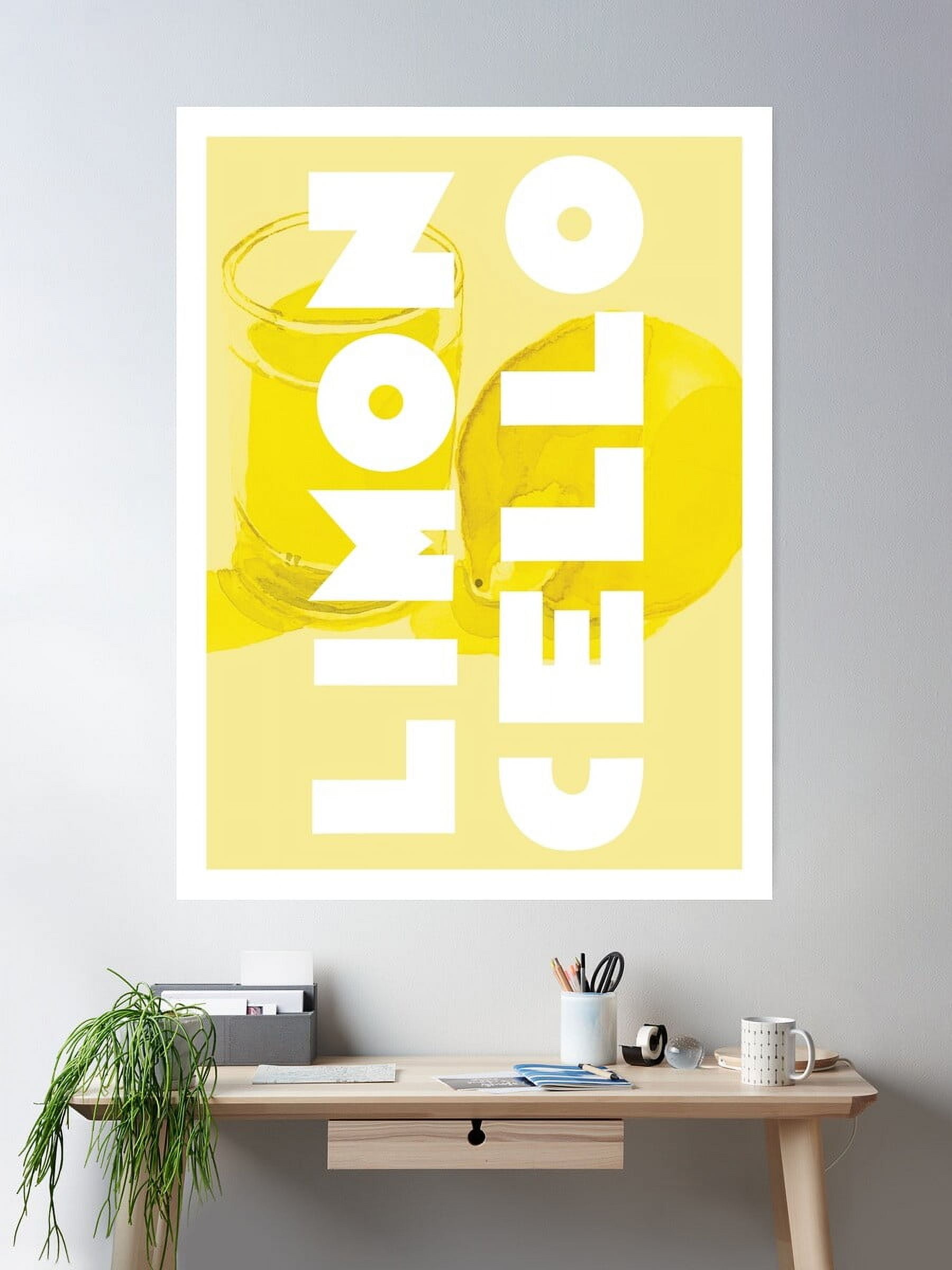 Limoncello Art Block Painting Poster Wall Art, Modern Wall Decor For ...