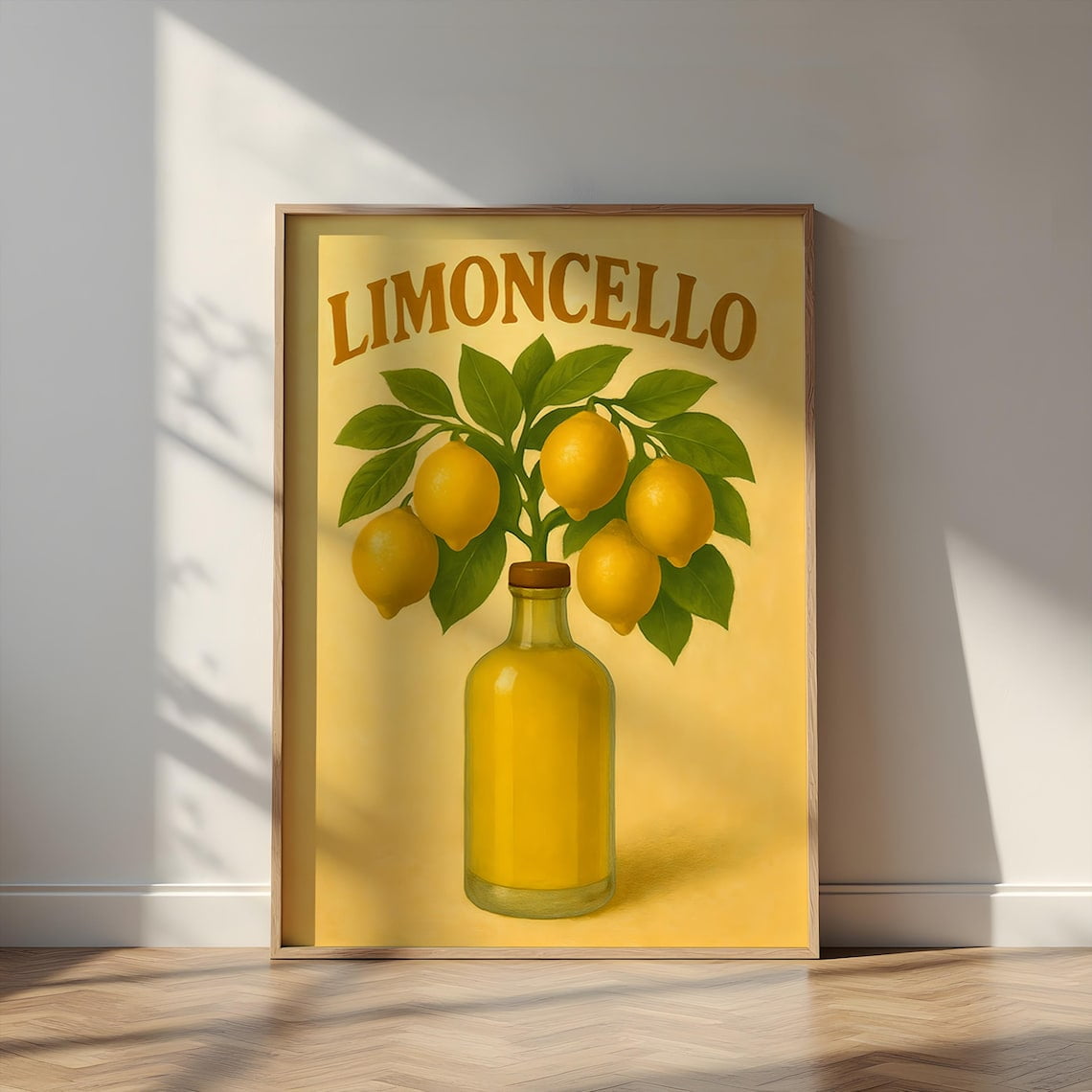 Limoncello Art, Lemon Tree Poster, Limoncello Cocktail Poster Botanical ...