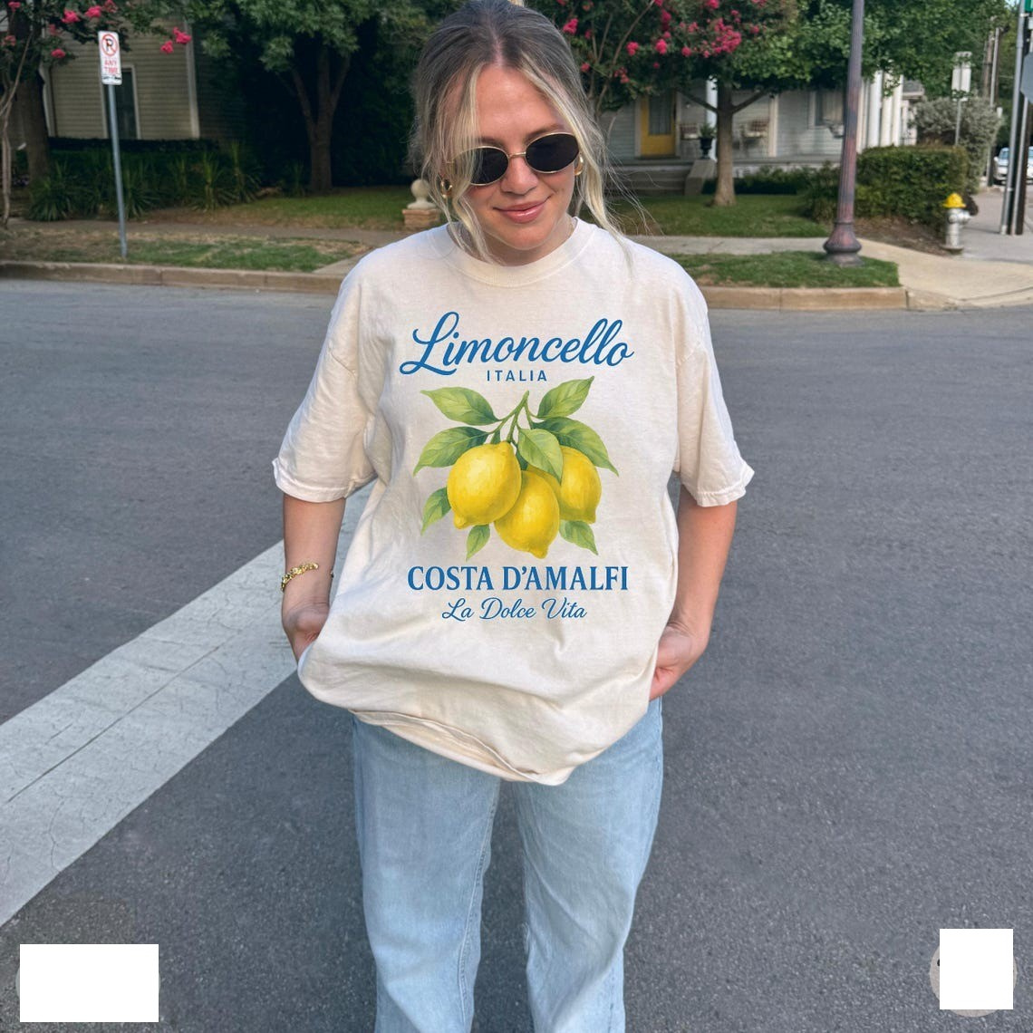 Limoncello La Dolce Vita Shirt, Retro Lemon Graphic, Italy TShirt ...