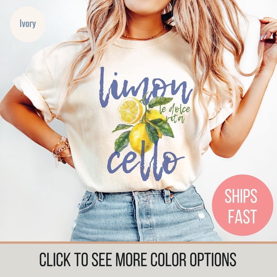 Limoncello Lemon Graphic T-Shirt Italian Summer Tee - Walmart.com