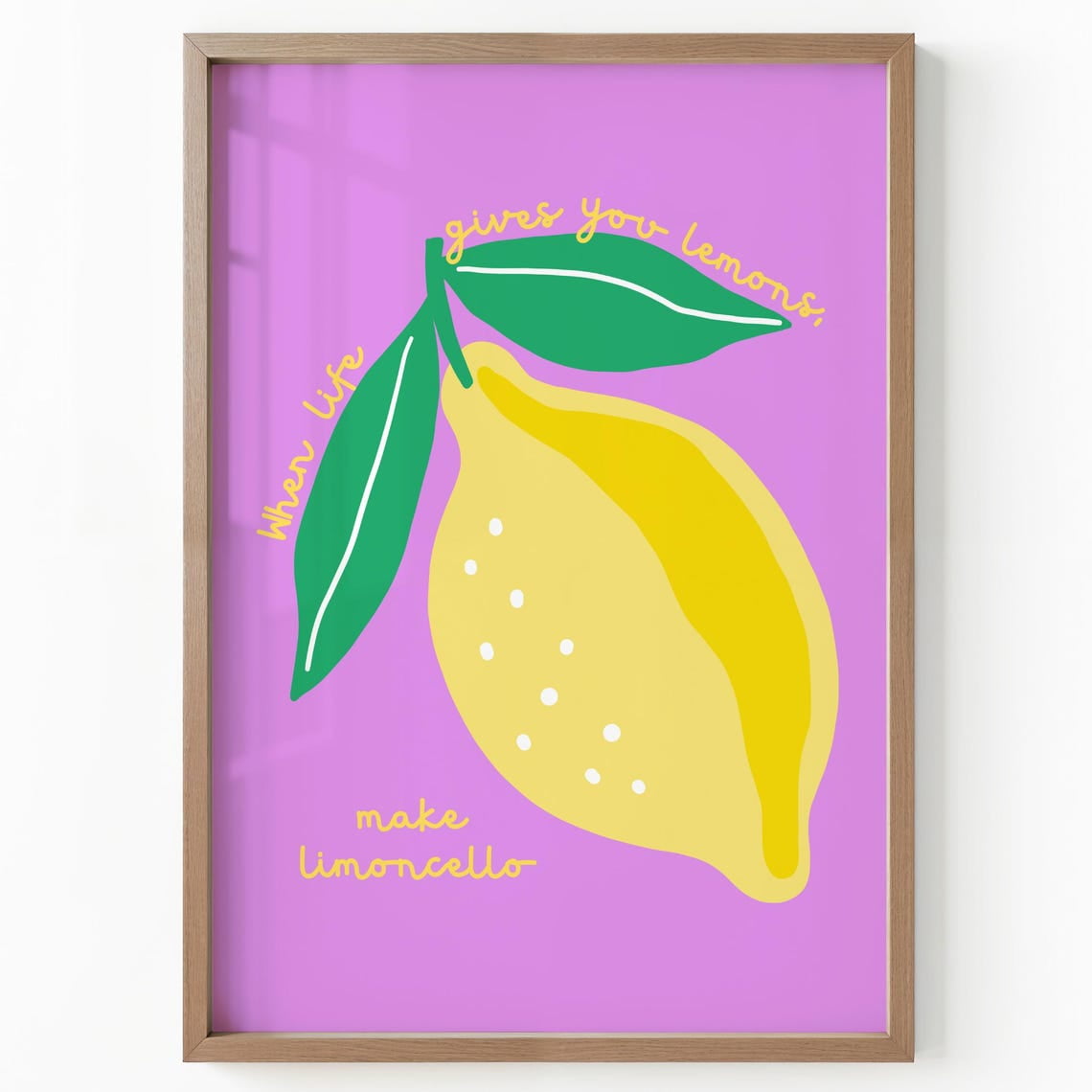 Limoncello Print, When Life Gives You Lemons Make Limoncello, Bright ...