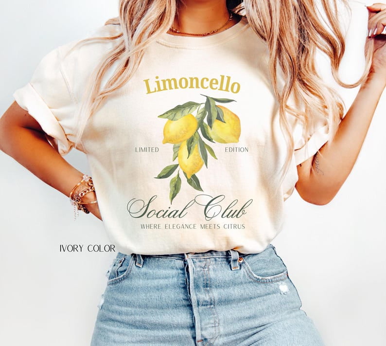 Limoncello Shirt, Lemon Shirt, Amalfi Coast, Italy TShirt, Vacation T ...