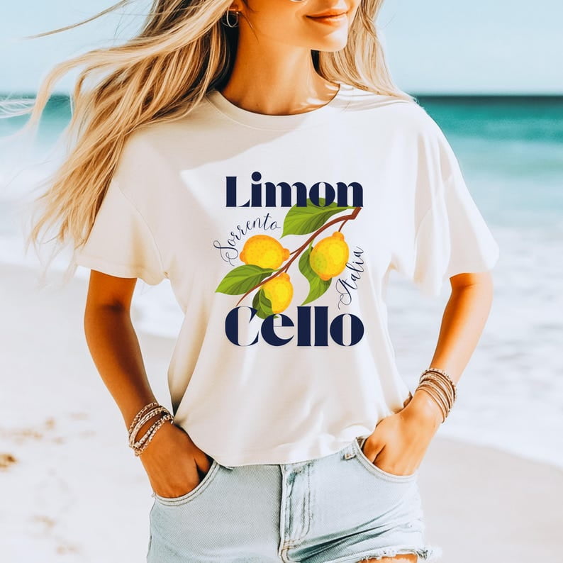 Limoncello Vintage Boxy Tee, Vintage Lemon Shirt, Retro Lemoncello ...