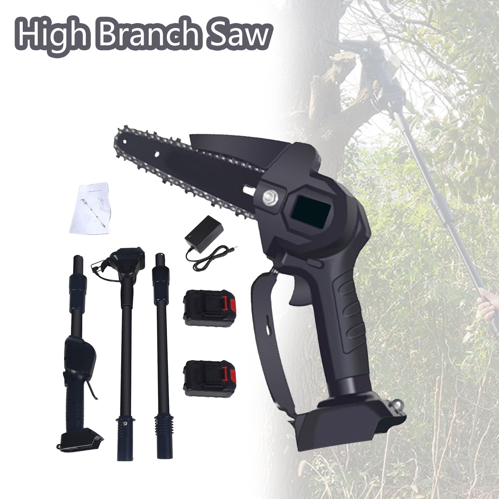Limorve 1 Set High Branch Saw,2x1500mAh Rechargeable High Power Motor ...