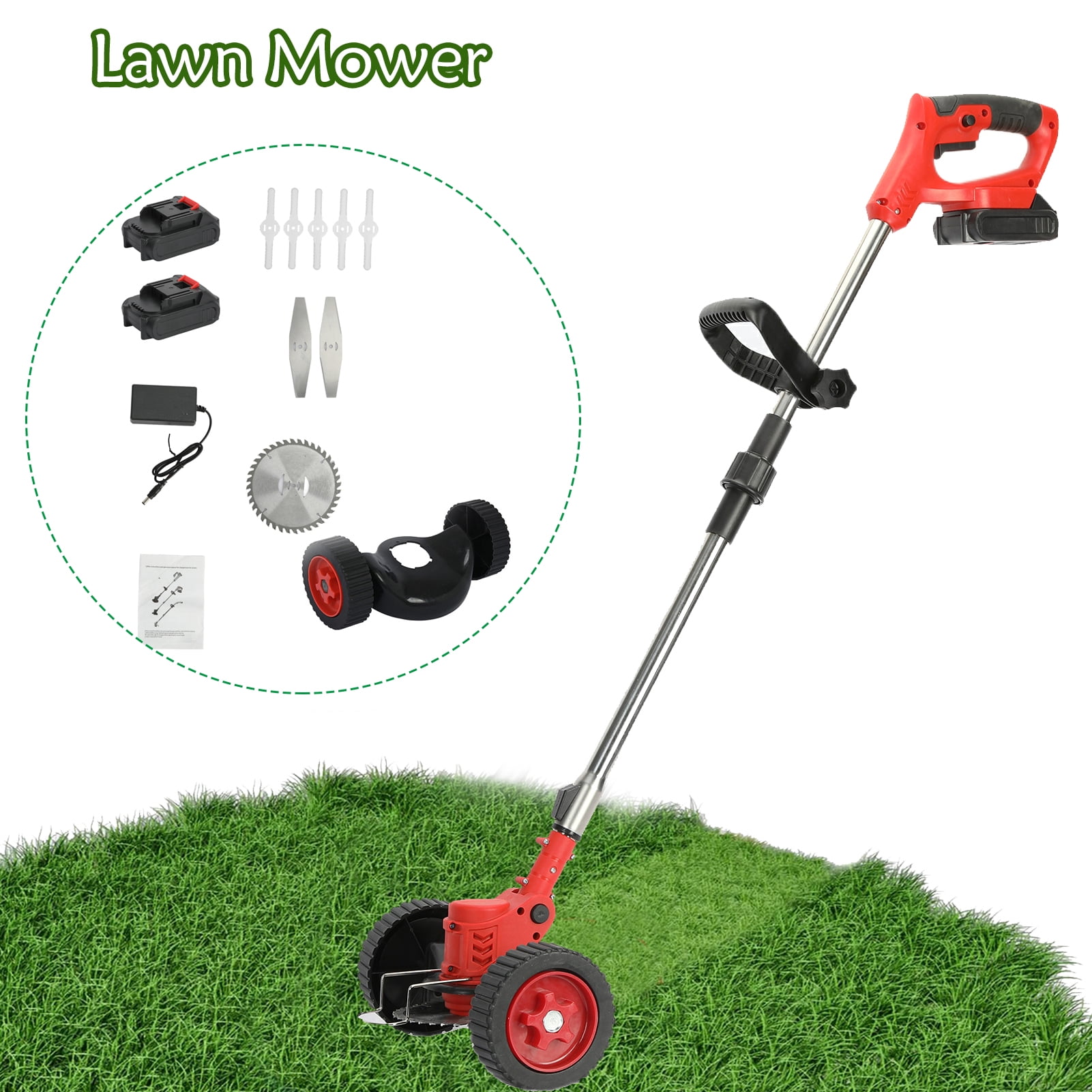 Limorve 24V 2000mAh Cordless Electric Weed Trimmer,Battery Supply ...