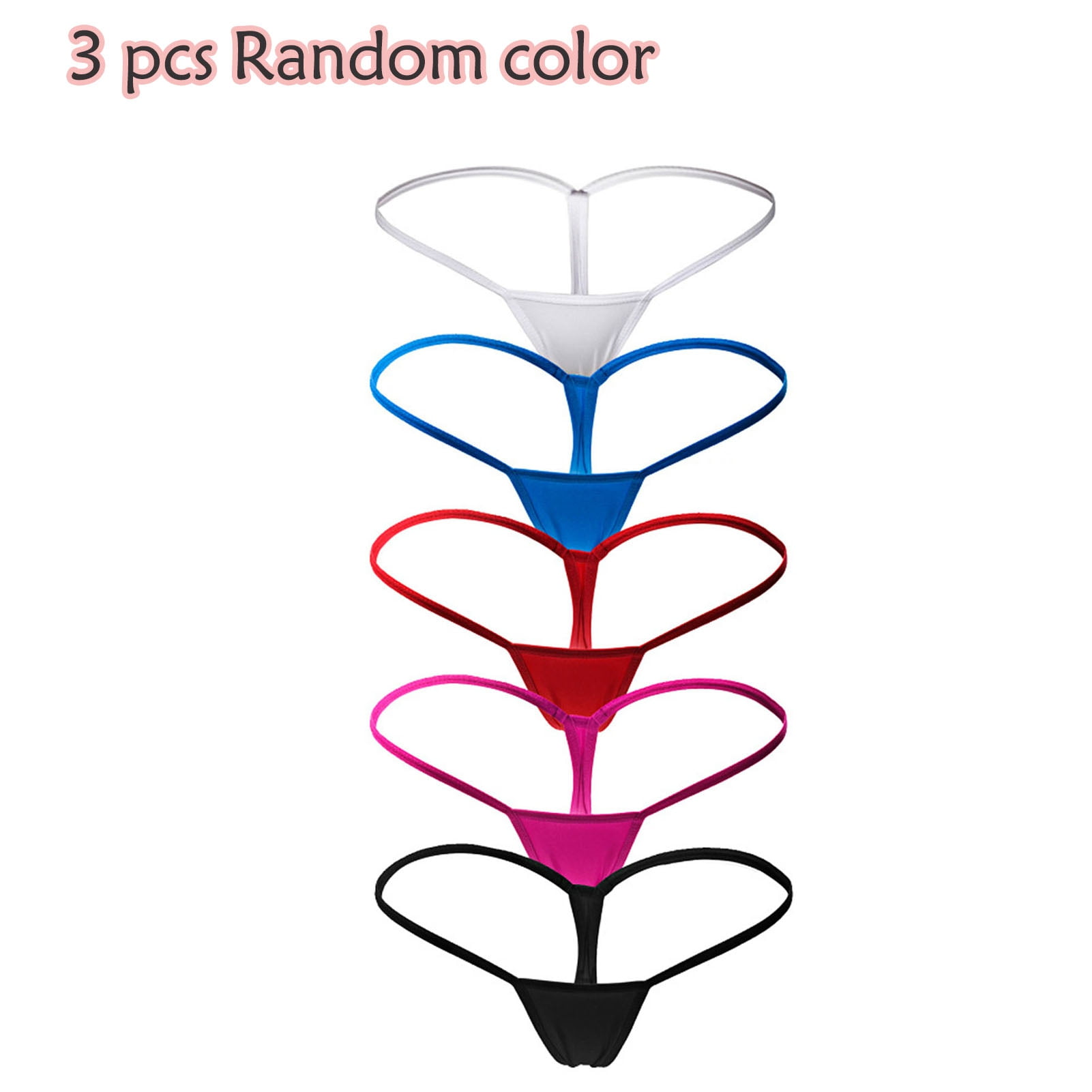Limorve 3PCS Random color Lady G-string Solid Color Small Straps ...