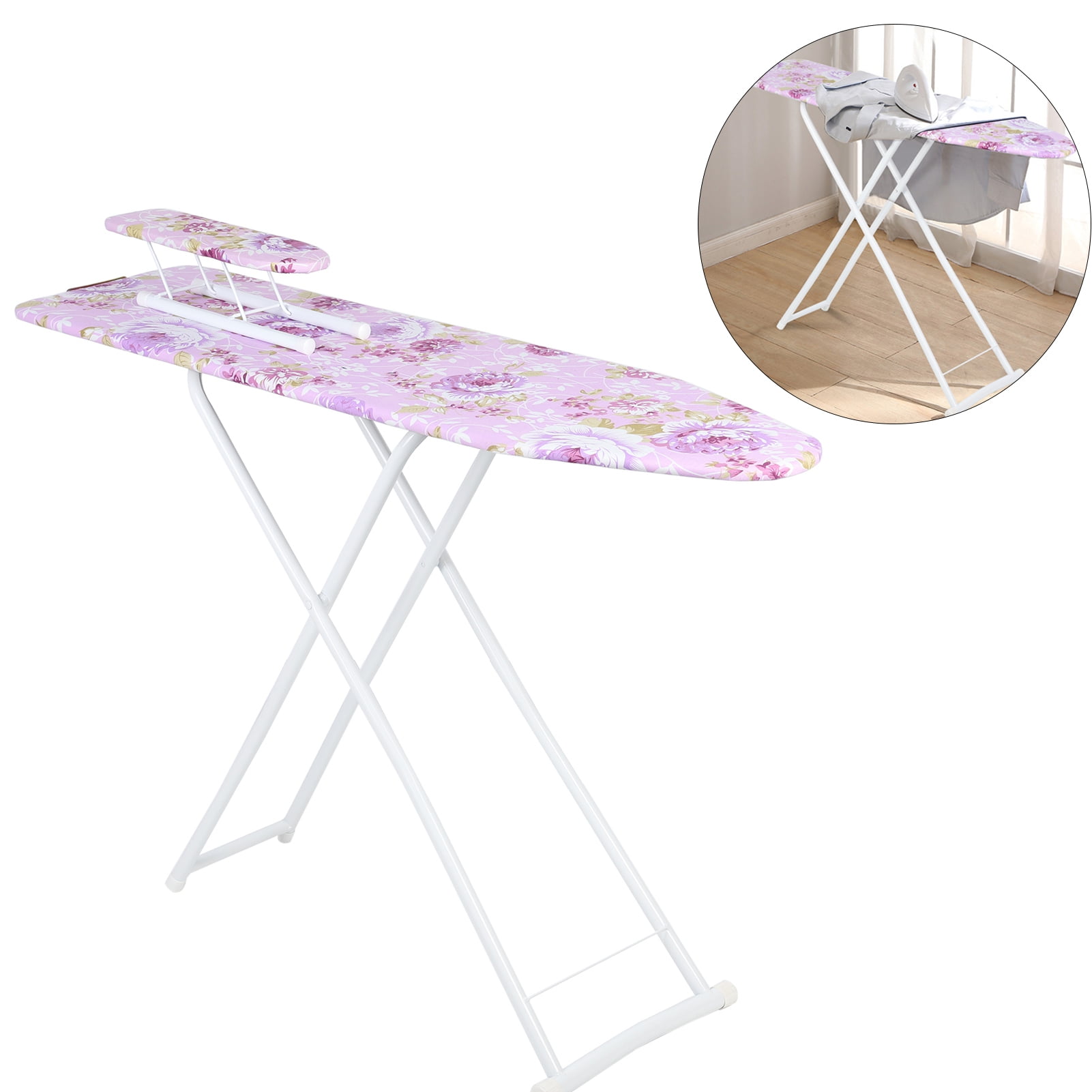Limorve 42 inch foldable desktop ironing board with tippers, full iron ...