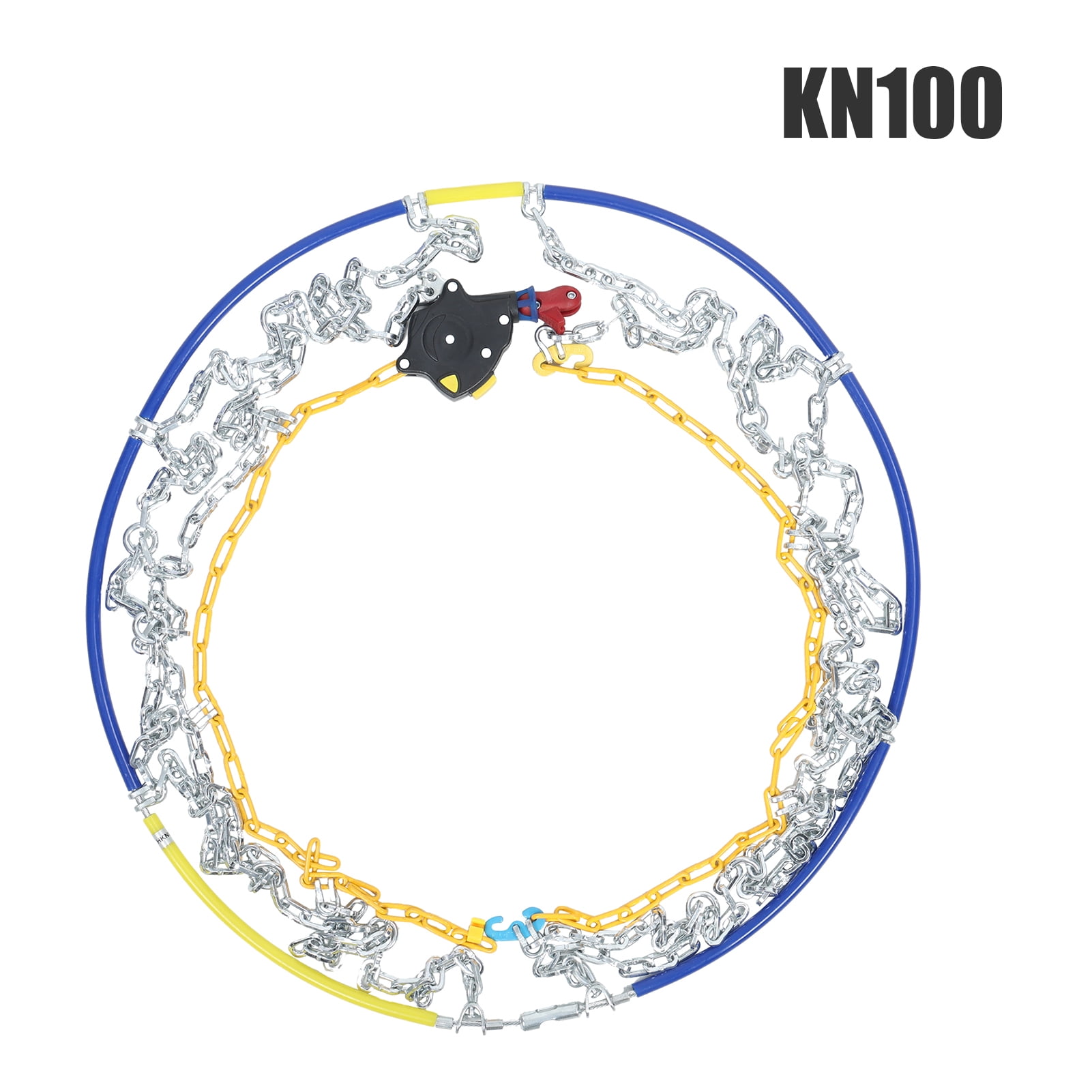 Limorve Car Snow Chains,2Pcs Portable Snow Tire Chains, Semi-automatic ...