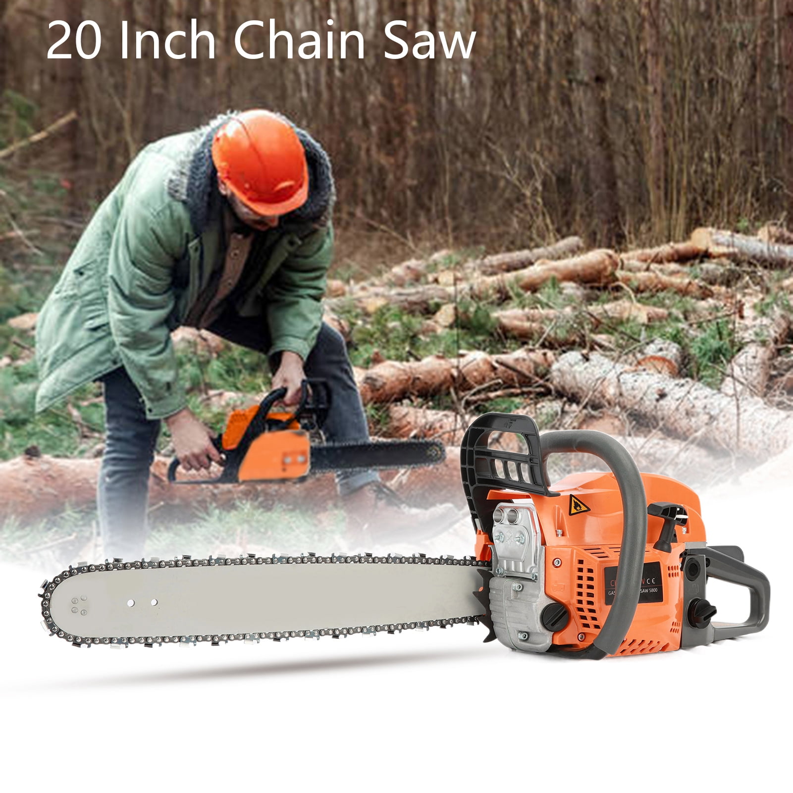 Limorve Chain Saw,1 Set 58cc 20 Inch Gas Chainsaw Multifunctional High ...