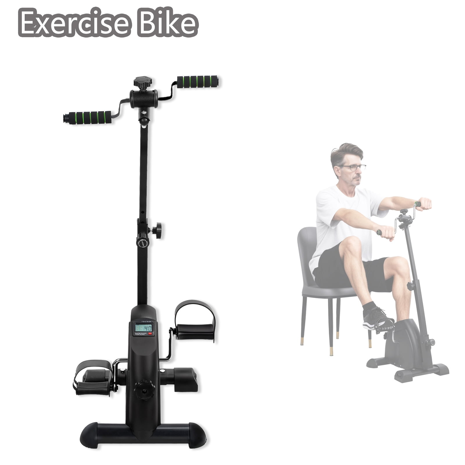 Limorve Elderly Pedal Exerciser Bike,Hand Arm Leg and Knee Peddler ...