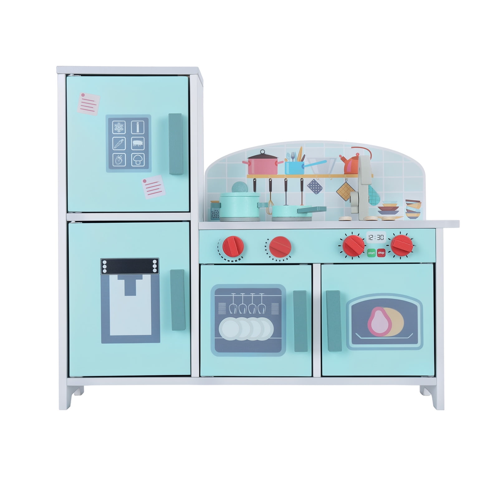 Limorve Mini Kitchen Toy,Wooden Kitchen Play Set with Pretend Play ...