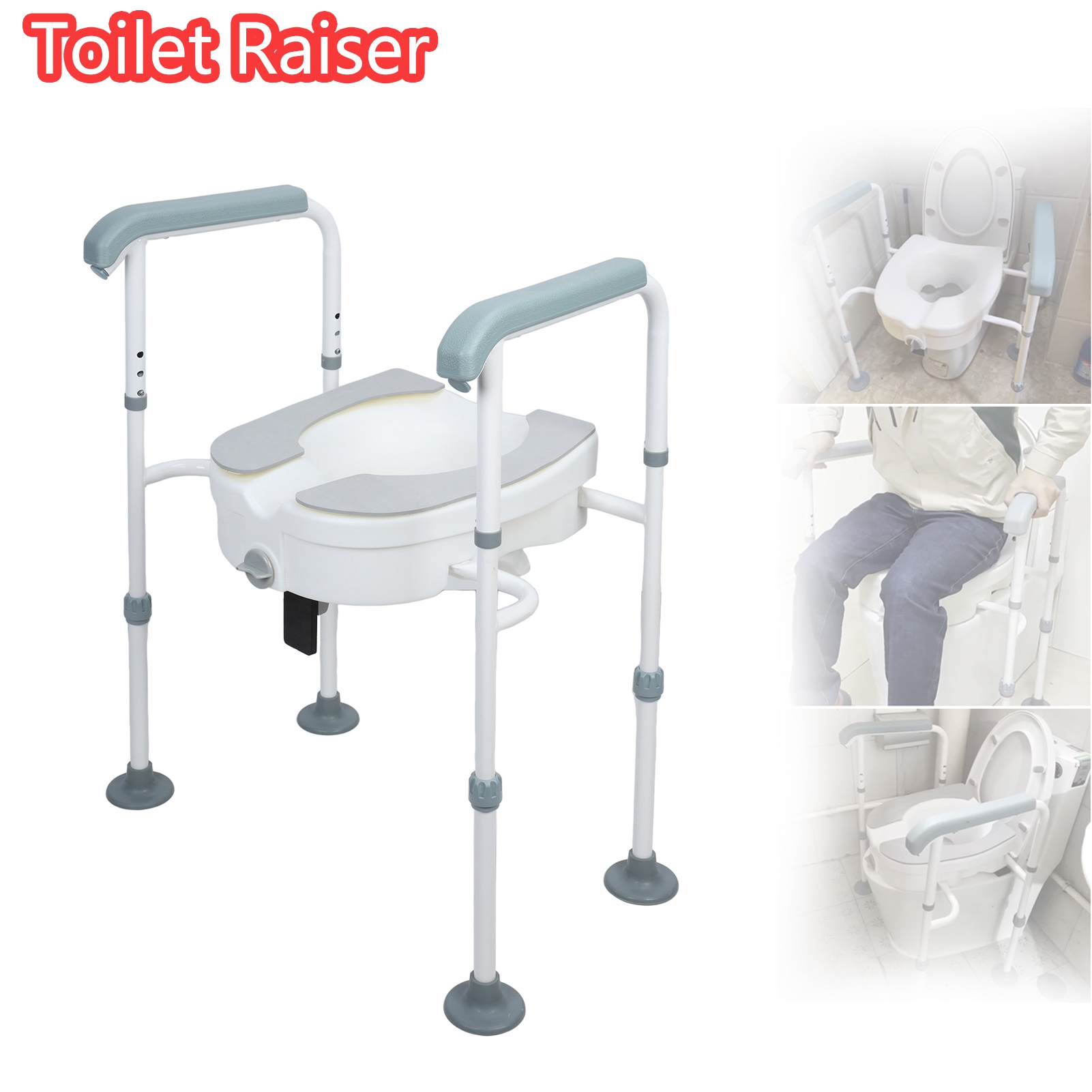 Limorve Raised Toilet Seat for Elderly, Toilet Seat Risers for Seniors ...