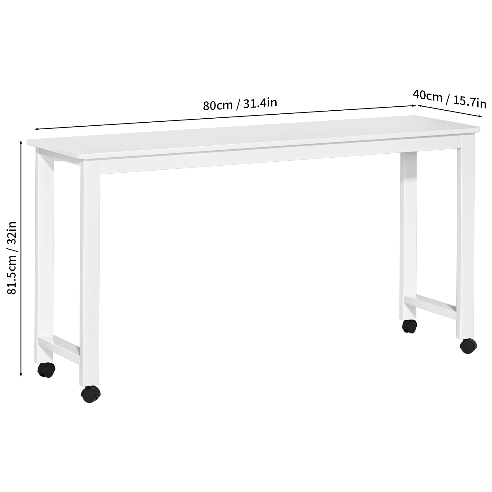 Limorve phoe Over Bed Table, Overbed Computer Desk without Baffle White ...