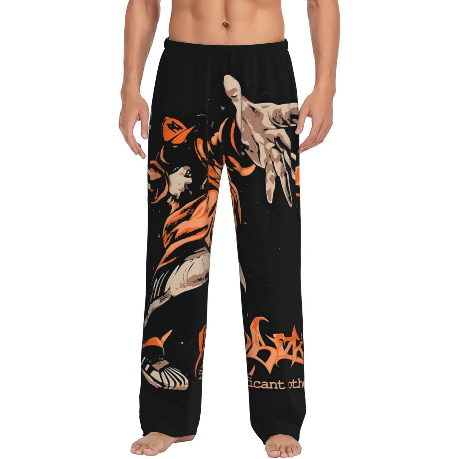 Limp Bizkit Anime Cartoon All-Over Print Men'S Black Pajama Pants ...