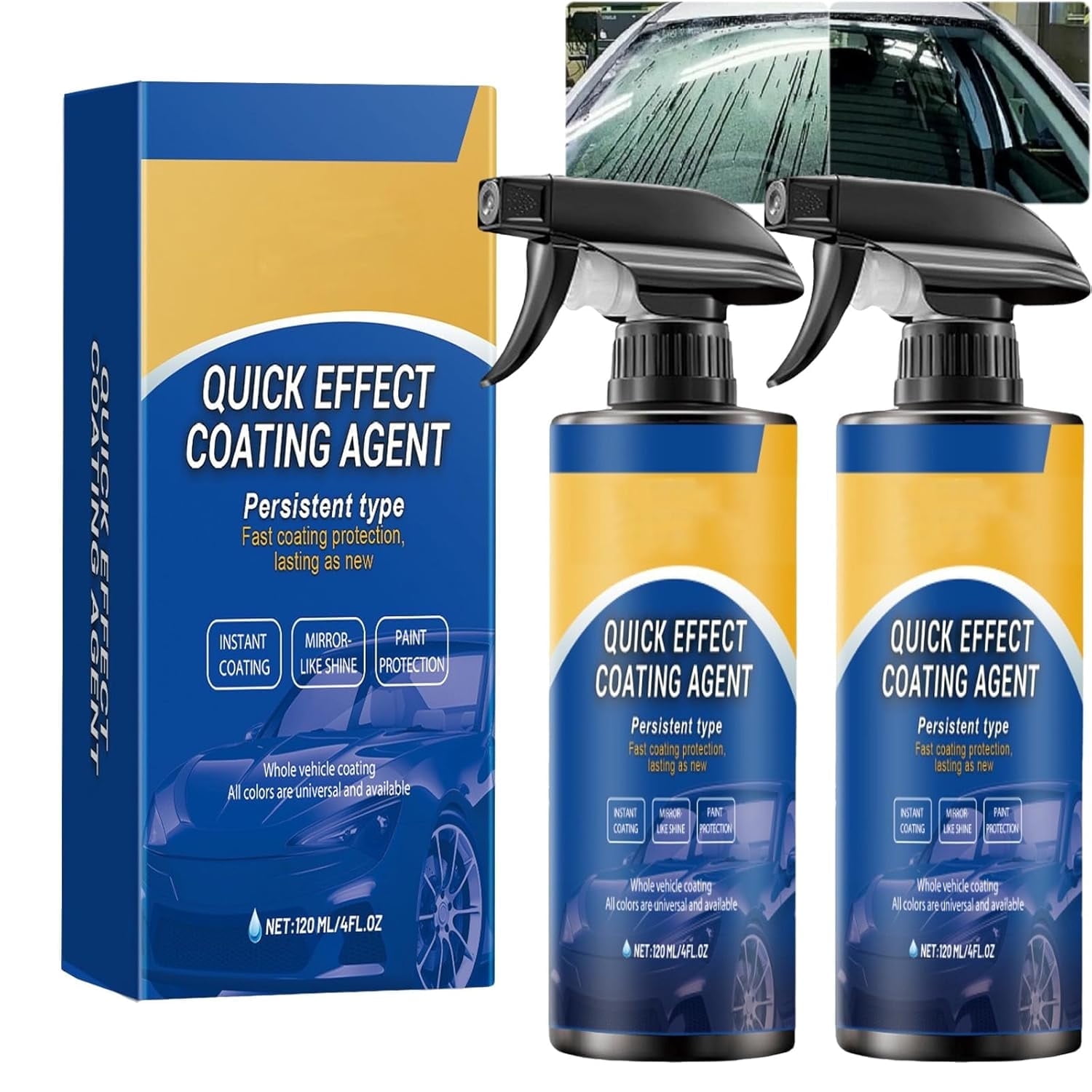 YEPOLERCE Car Polish, Ceramic Coating Spray for Cars, 3-in-1 Quick ...