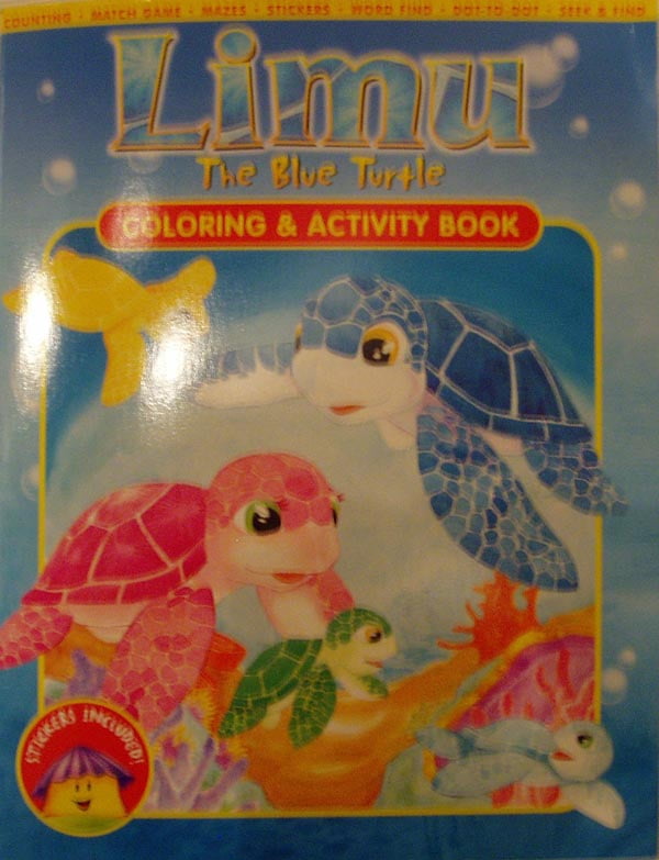 Limu the Blue Turtle Coloring & Activity Book - Walmart.com