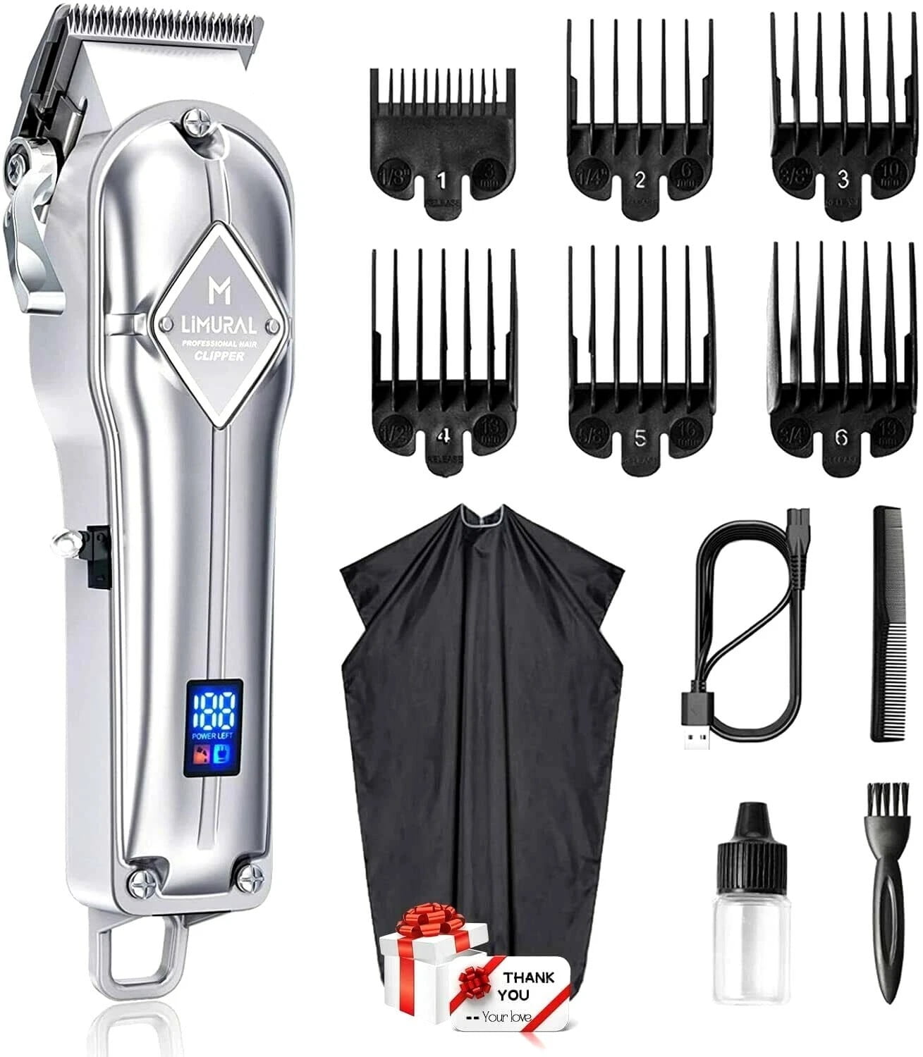 Limural All-In-One Rechargeable Trimmer Professional Cordless Men Hair ...