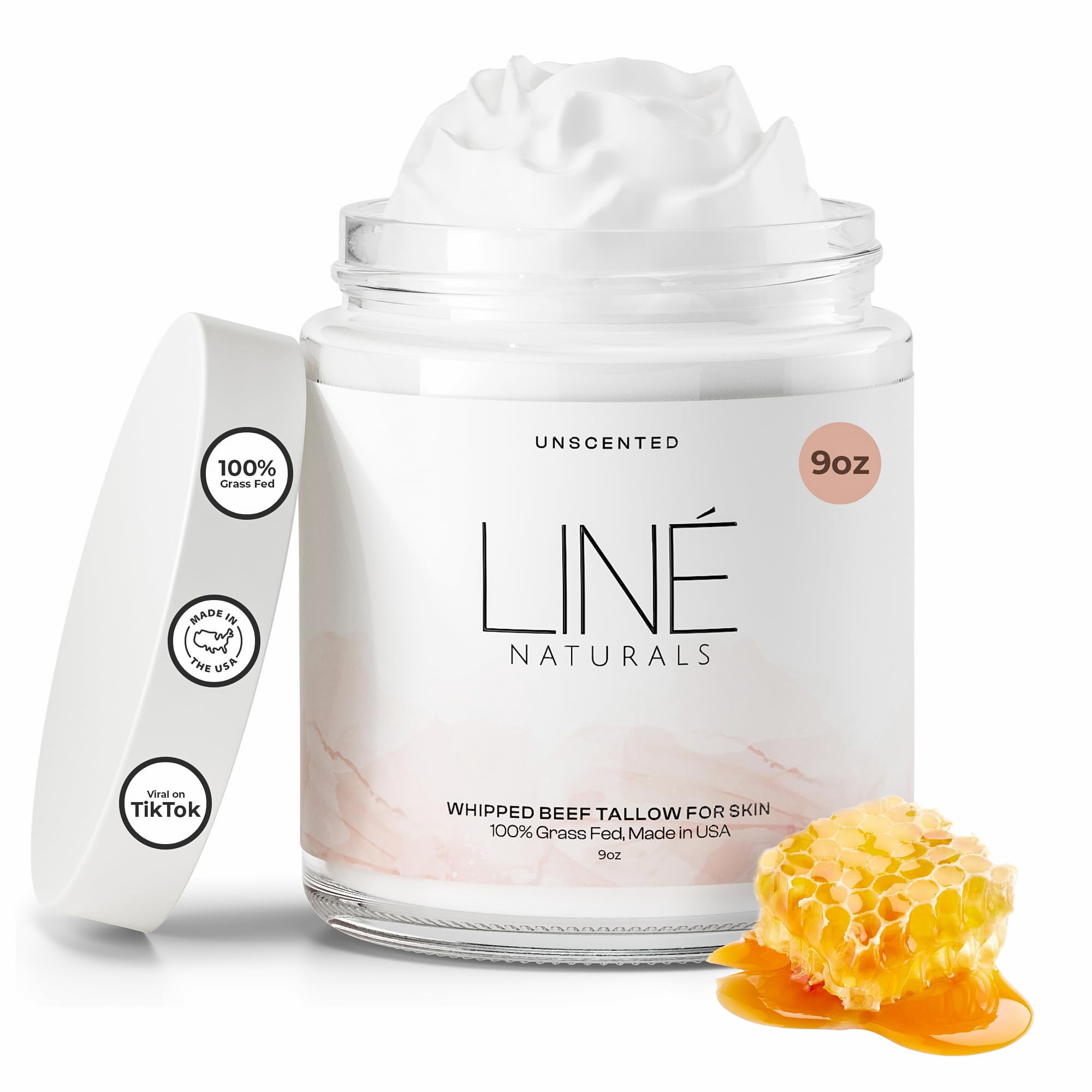 Liné Naturals Whipped Beef VTF5 Tallow for Skin - 100% Pure, Grass Fed ...