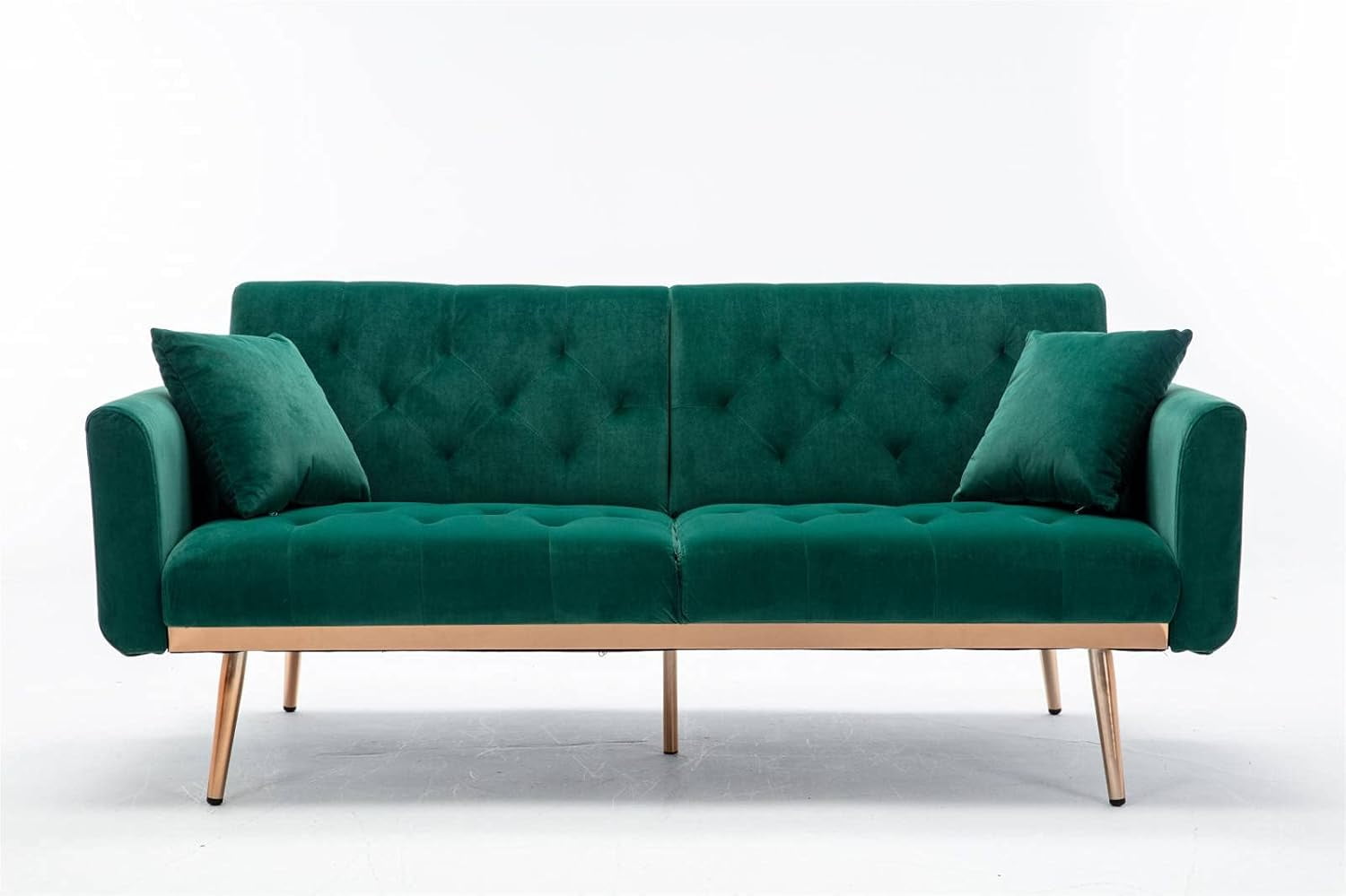 Lin-Utrend 65" Velvet Sofa, Convertible Futon Sofa Bed, Comfy Recliner ...