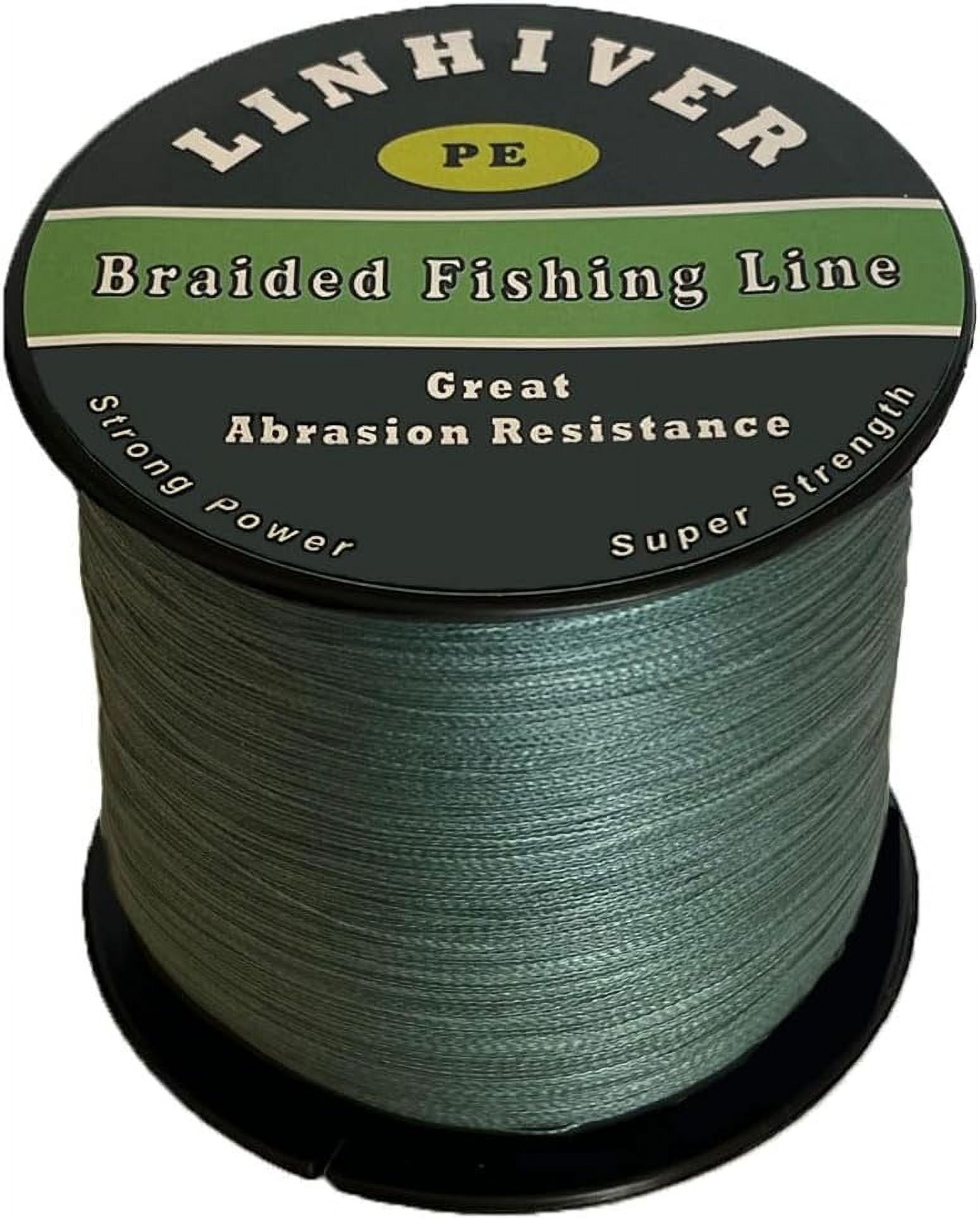 LinHiver Braided Fishing Line, Strong Power, Great Abrasion Resistance ...