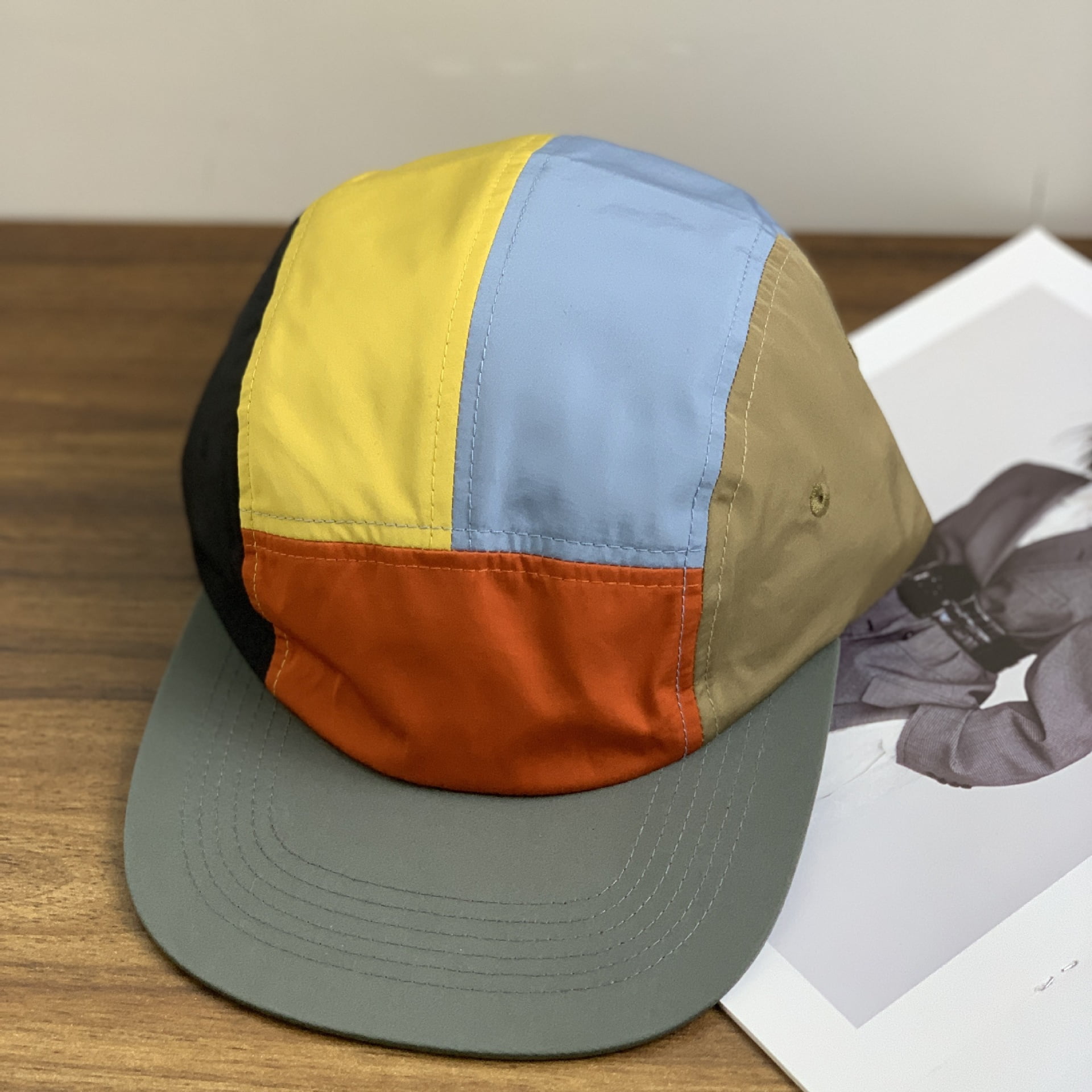 LinYooLi American Retro Color Colored Five Piece Hat Fast Dry ...