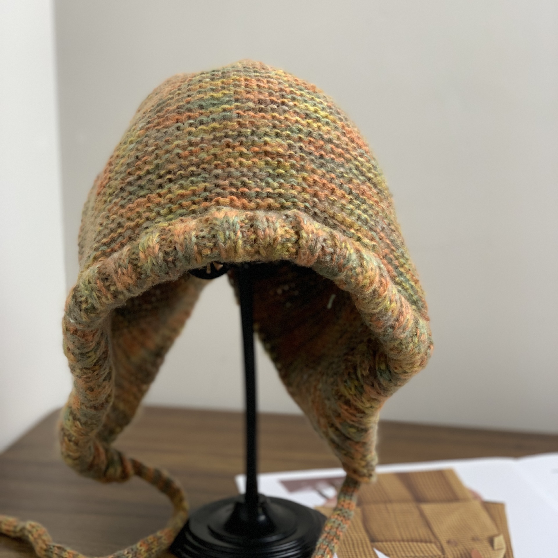 LinYooLi Autumn And Winter Wool Hat Female Rainbow Colorful Face Face ...