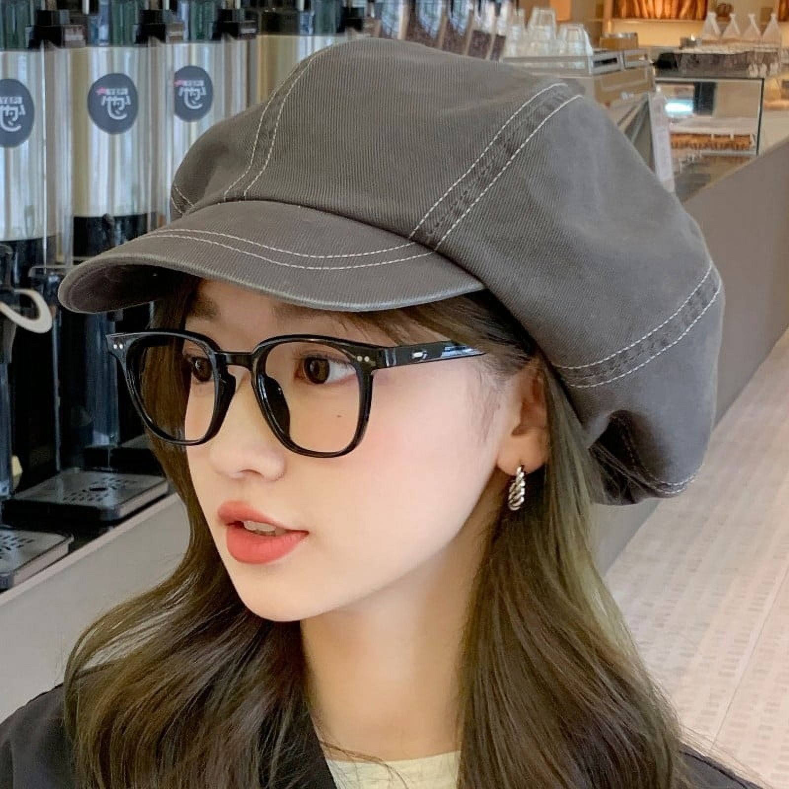 LinYooLi Autumn And Winter Duck Tongued Berets For Women With Large ...