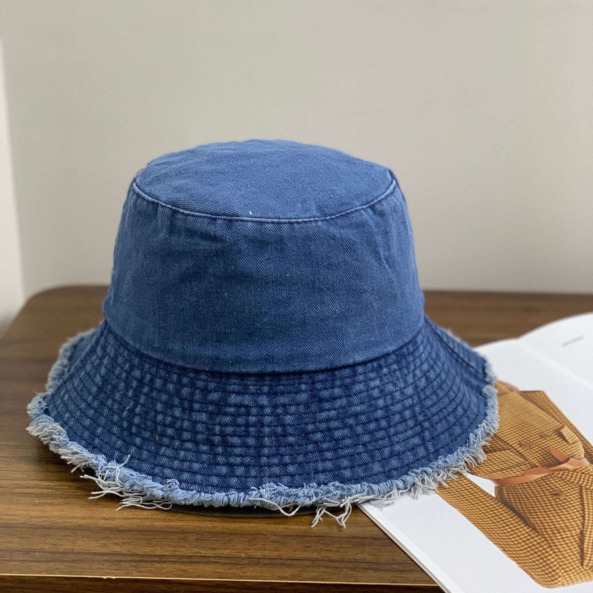 LinYooLi Basin Hat Denim Hat Female Fisherman Hat Shading Sunscreen ...