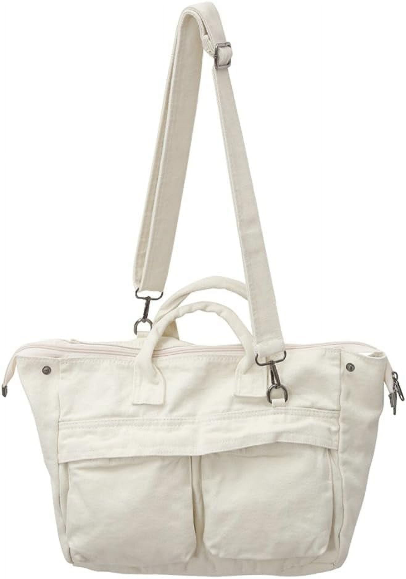 LinYooLi Canvas Tote Bag Multiple Pockets Hobo Bags Women Shoulder Bag ...