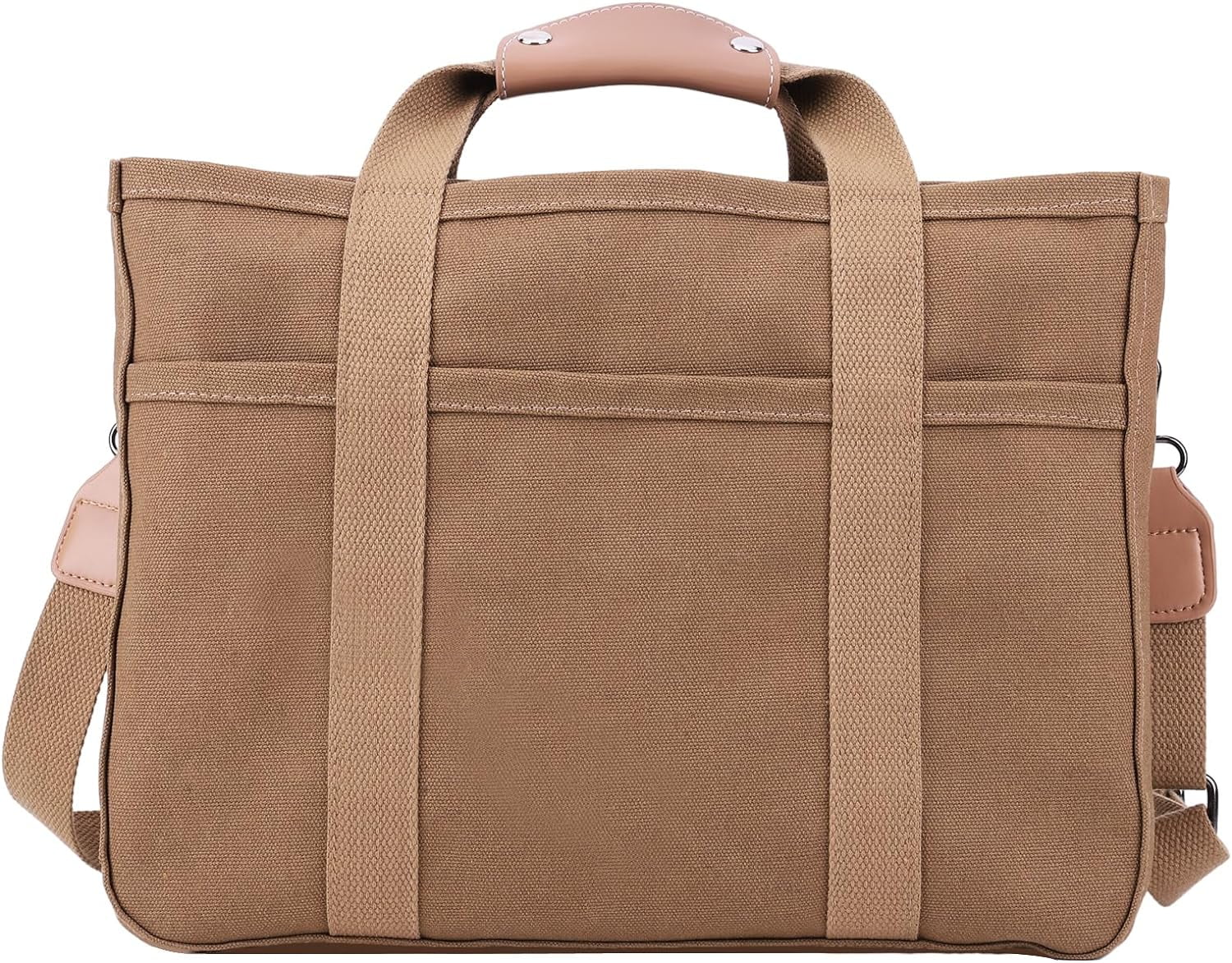 LinYooLi Canvas Tote Bag with Multi Pockets for Women Tote Handbag ...