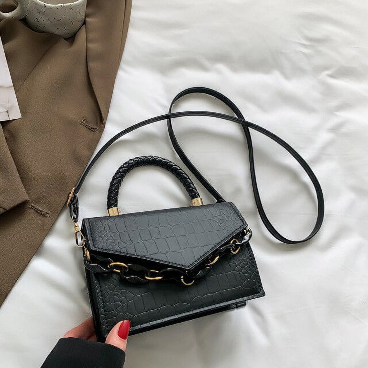 LinYooLi Chain Womens Bag Trend Small Short Handle Purse Luxury ...