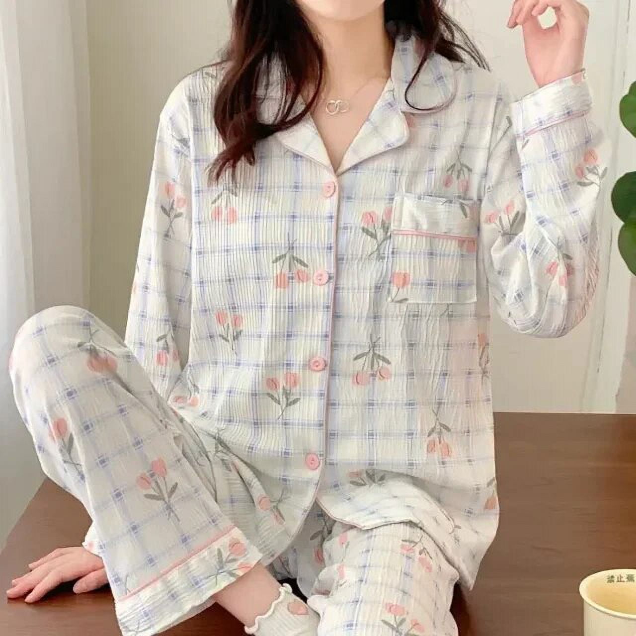Linyooli Clothes Plus Pajamas Cartoon Female Lounge Sleepwear Dormir
